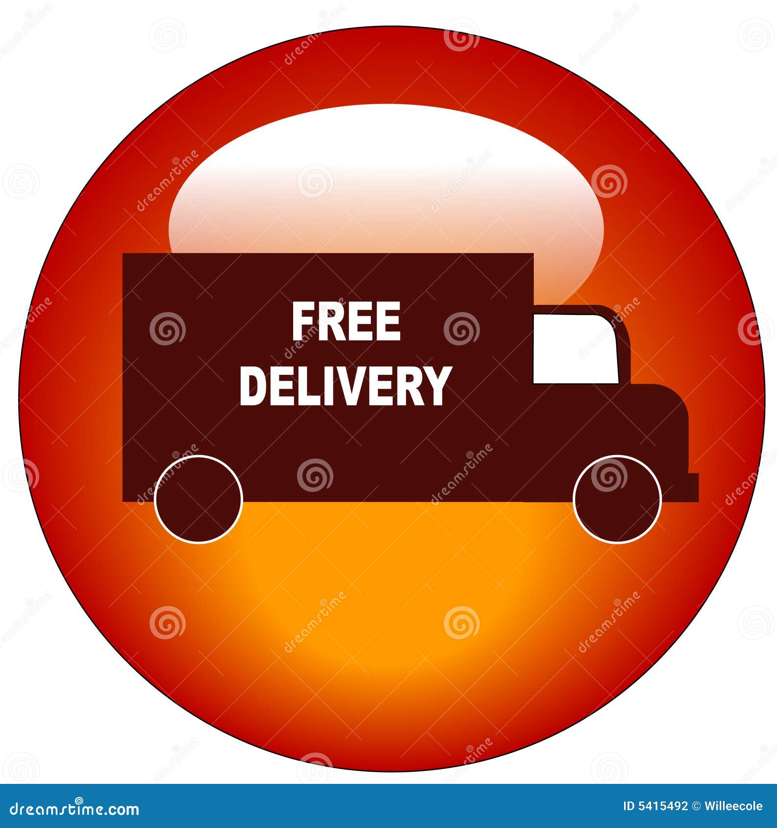 Free delivery web button stock illustration. Illustration of moving ...