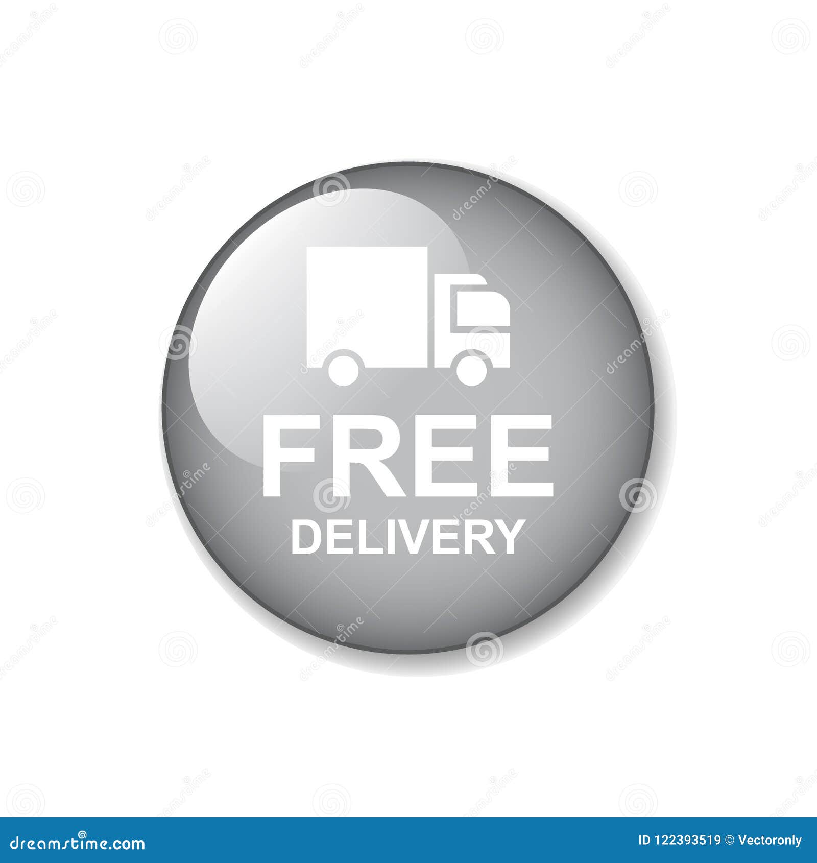 Free delivery button stock illustration. Illustration of airpost ...
