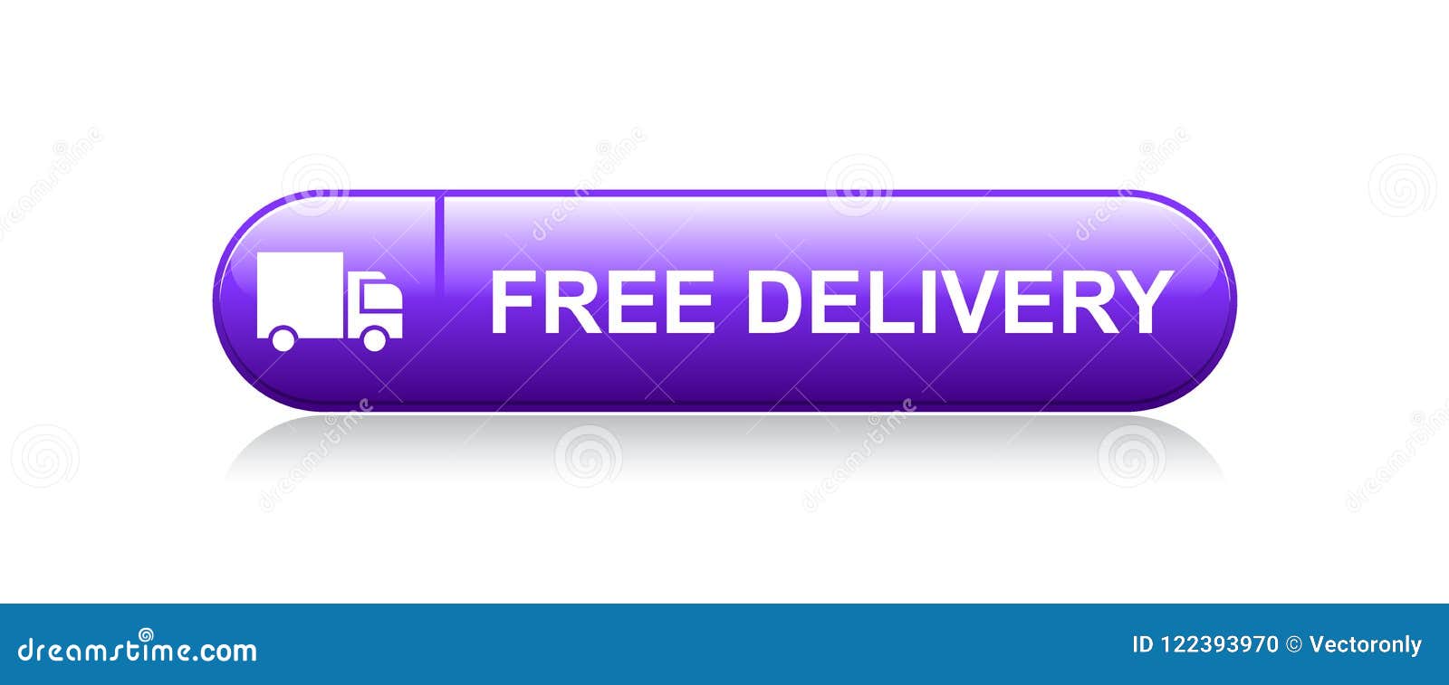 Free delivery button stock illustration. Illustration of cardboard ...
