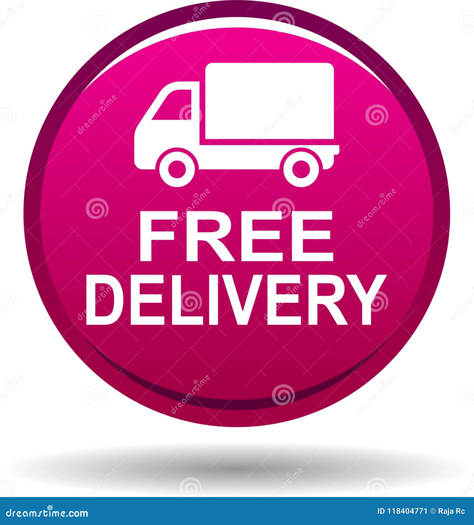 Free delivery web button stock vector. Illustration of delivering ...