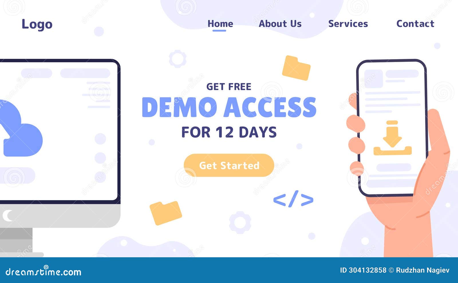 Get Free Demo Access To SaaS, PaaS Or IaaS Promotional Vertical Story ...