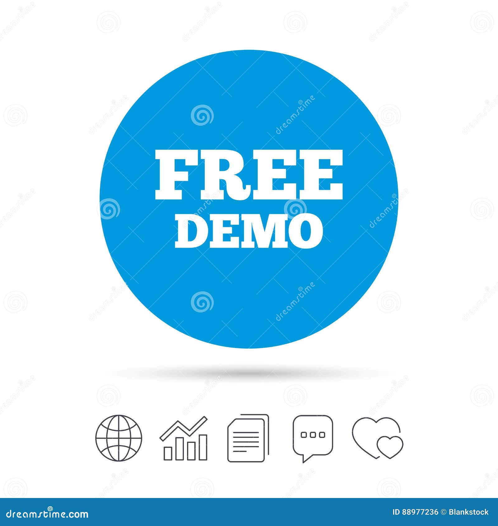 Demo Sign, Demo Icon, 6 Colors Included Vector Illustration ... Demo Sign, Demo Icon, 6 Colors Included Vector Illustration ...