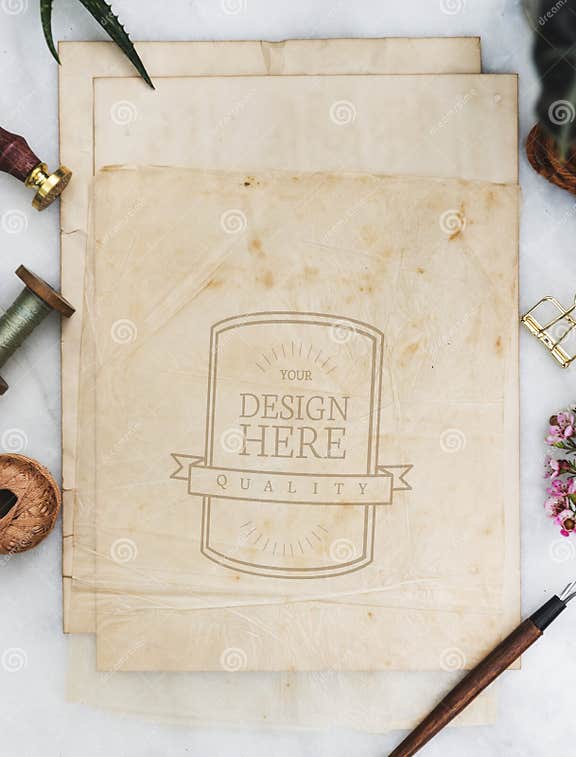 Free design space on paper stock image. Image of copy - 104380171