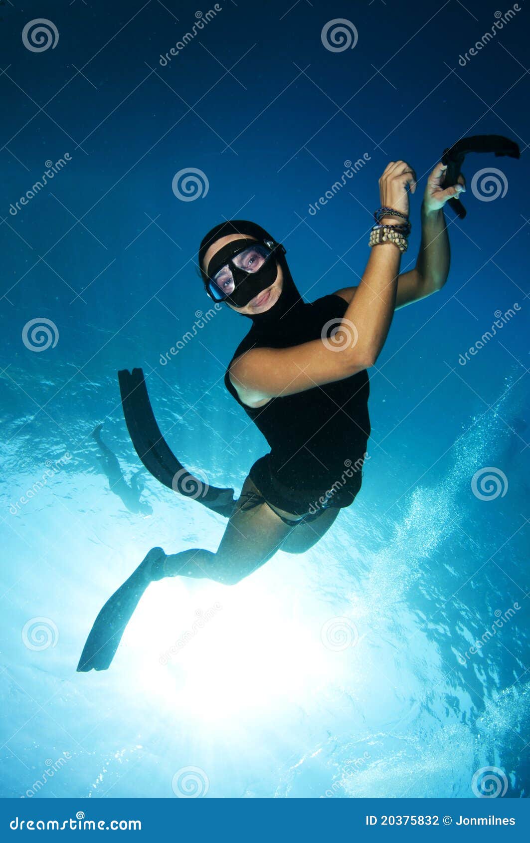 Free diver stock photo. Image of hobby, thailand, blue - 20375832