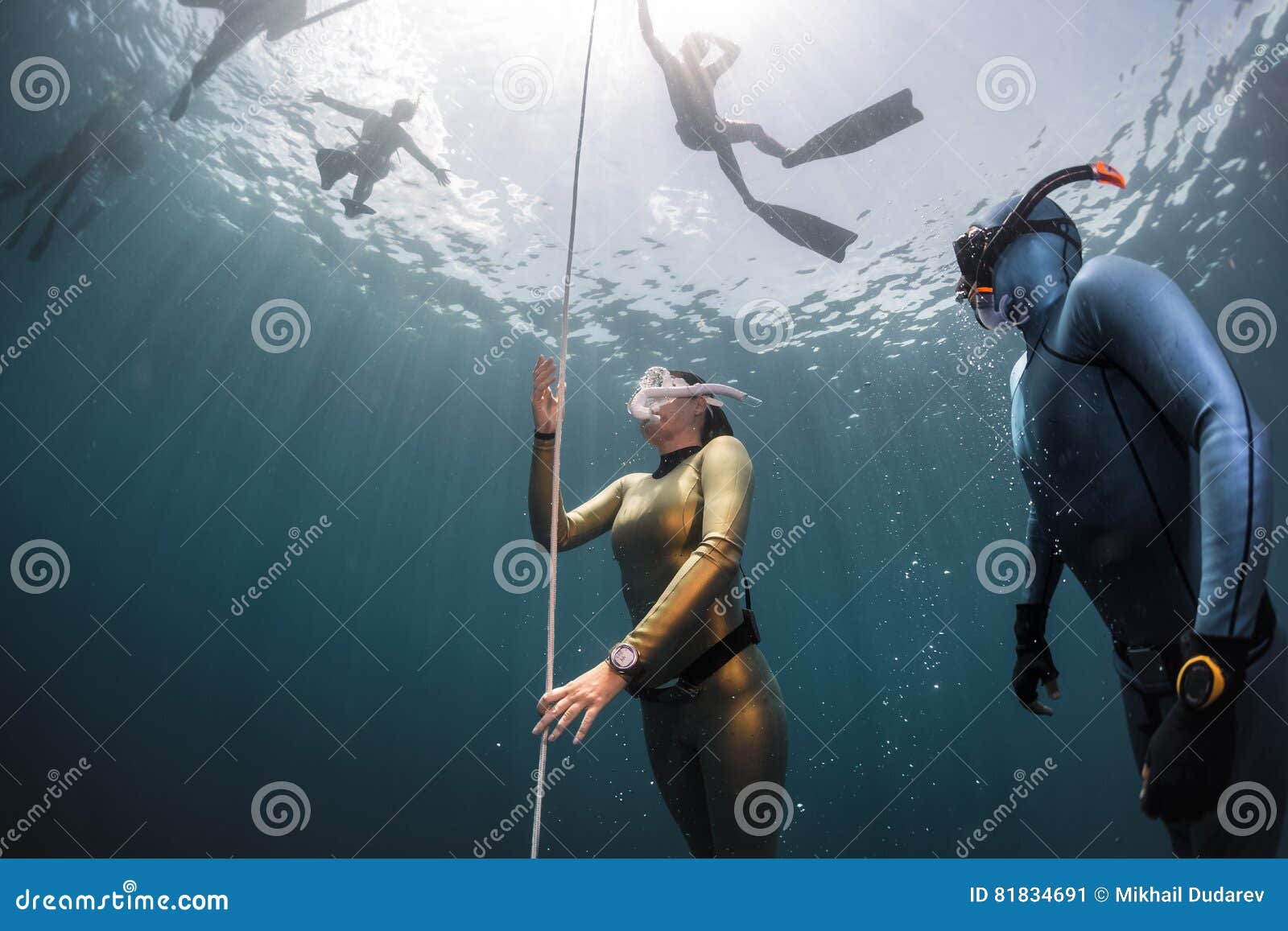 Free diver stock image. Image of equipment, deep, ascend - 81834691