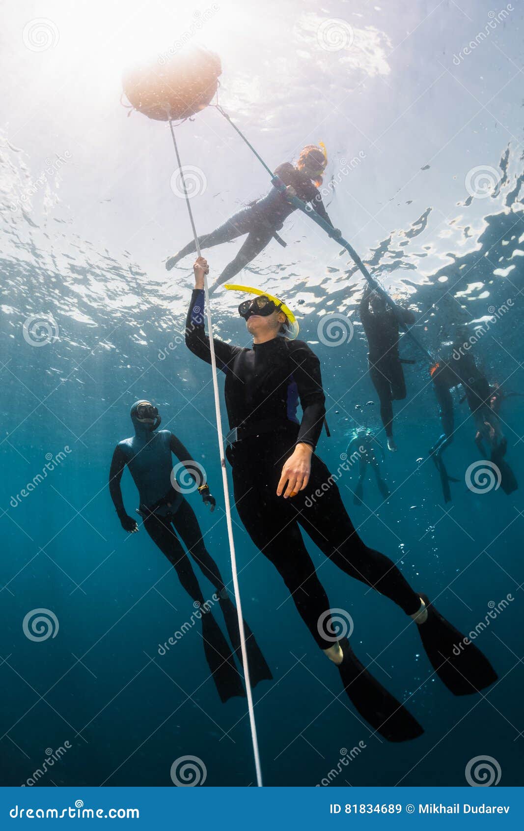 Free diver stock image. Image of safety, equalization - 81834689