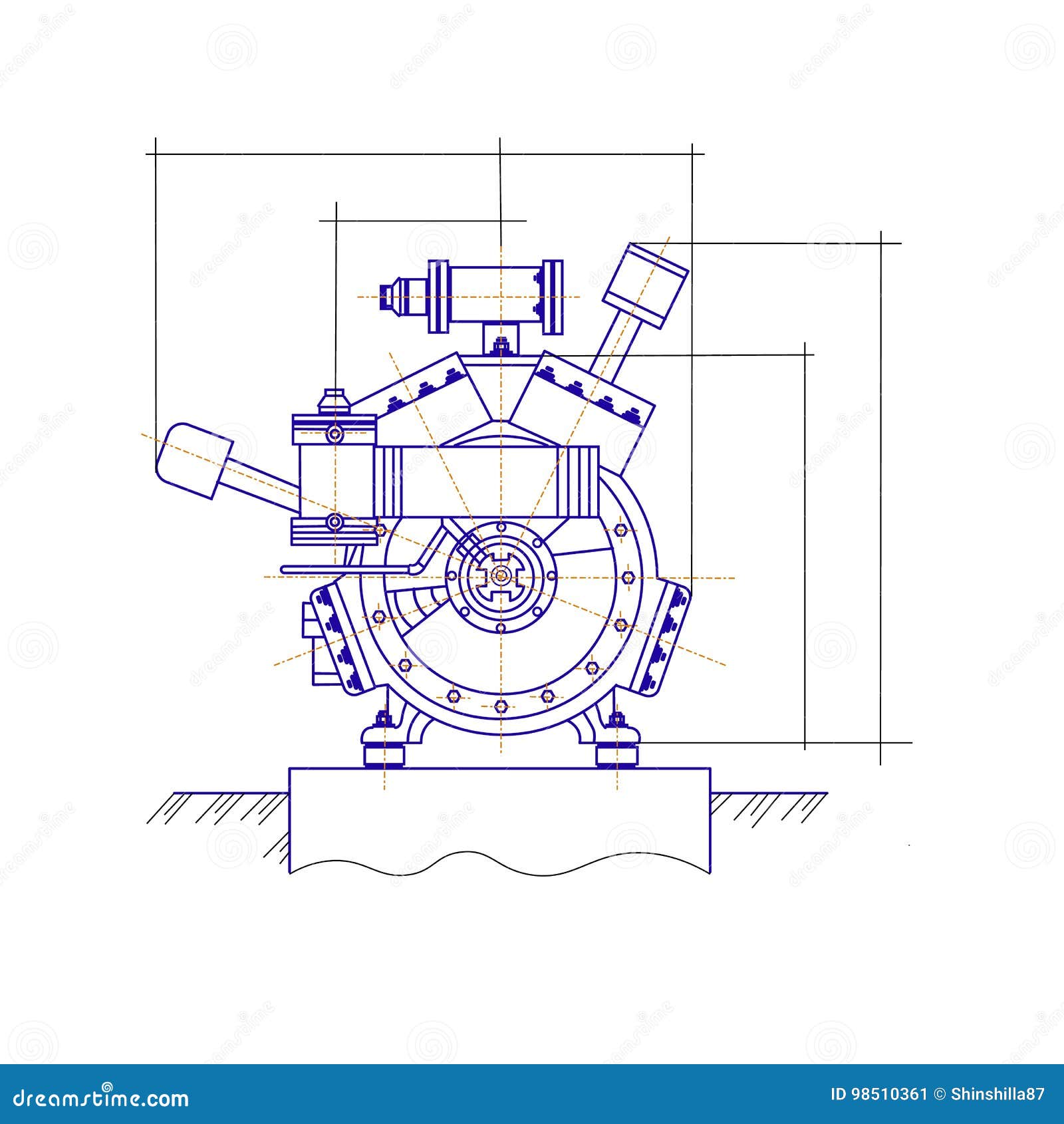 Free Drawing Of The Refrigerator Unit. Chiller Unit. Cartoon Vector ...
