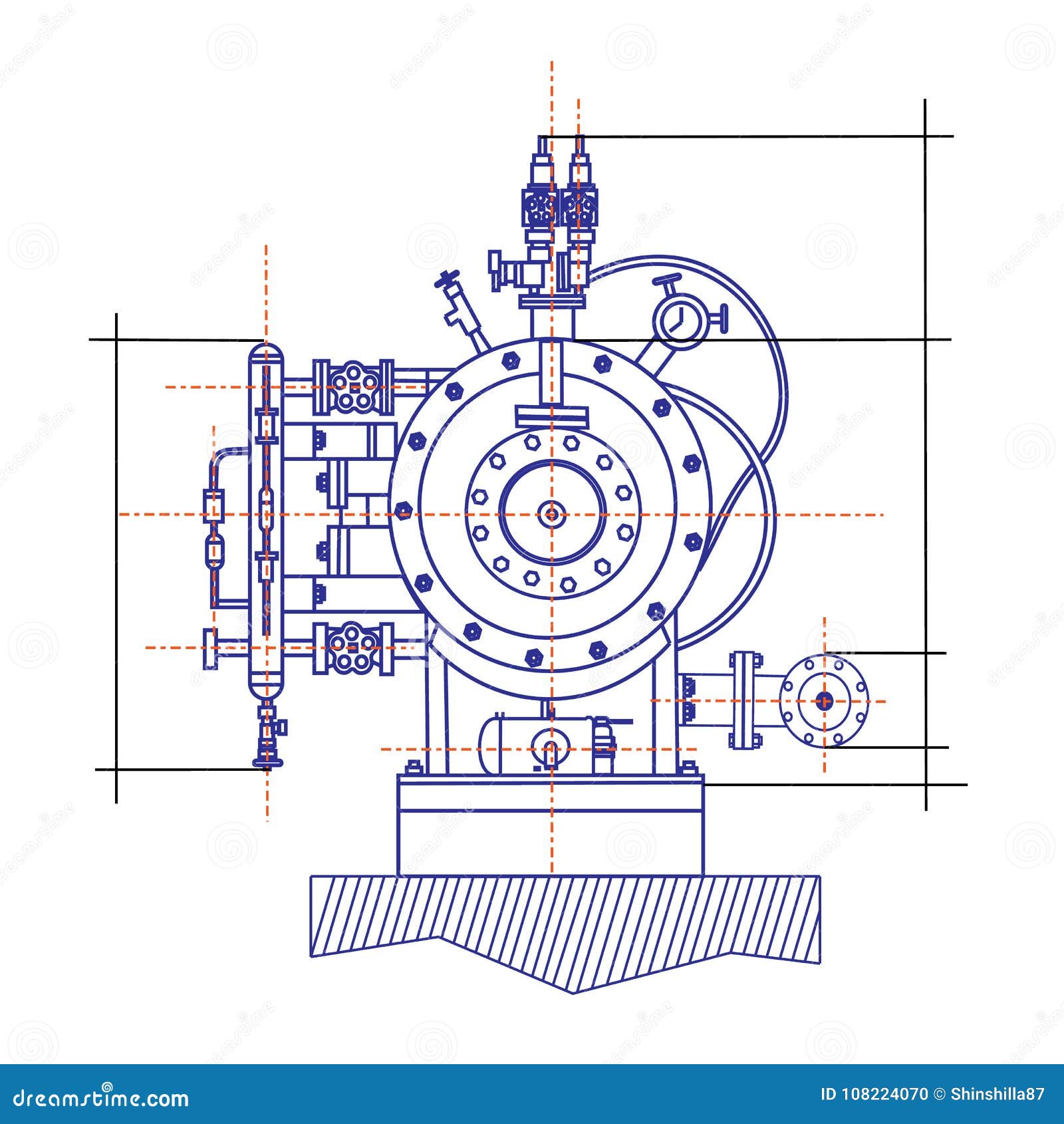 Free Drawing of the Refrigerator Unit Stock Vector - Illustration of ...