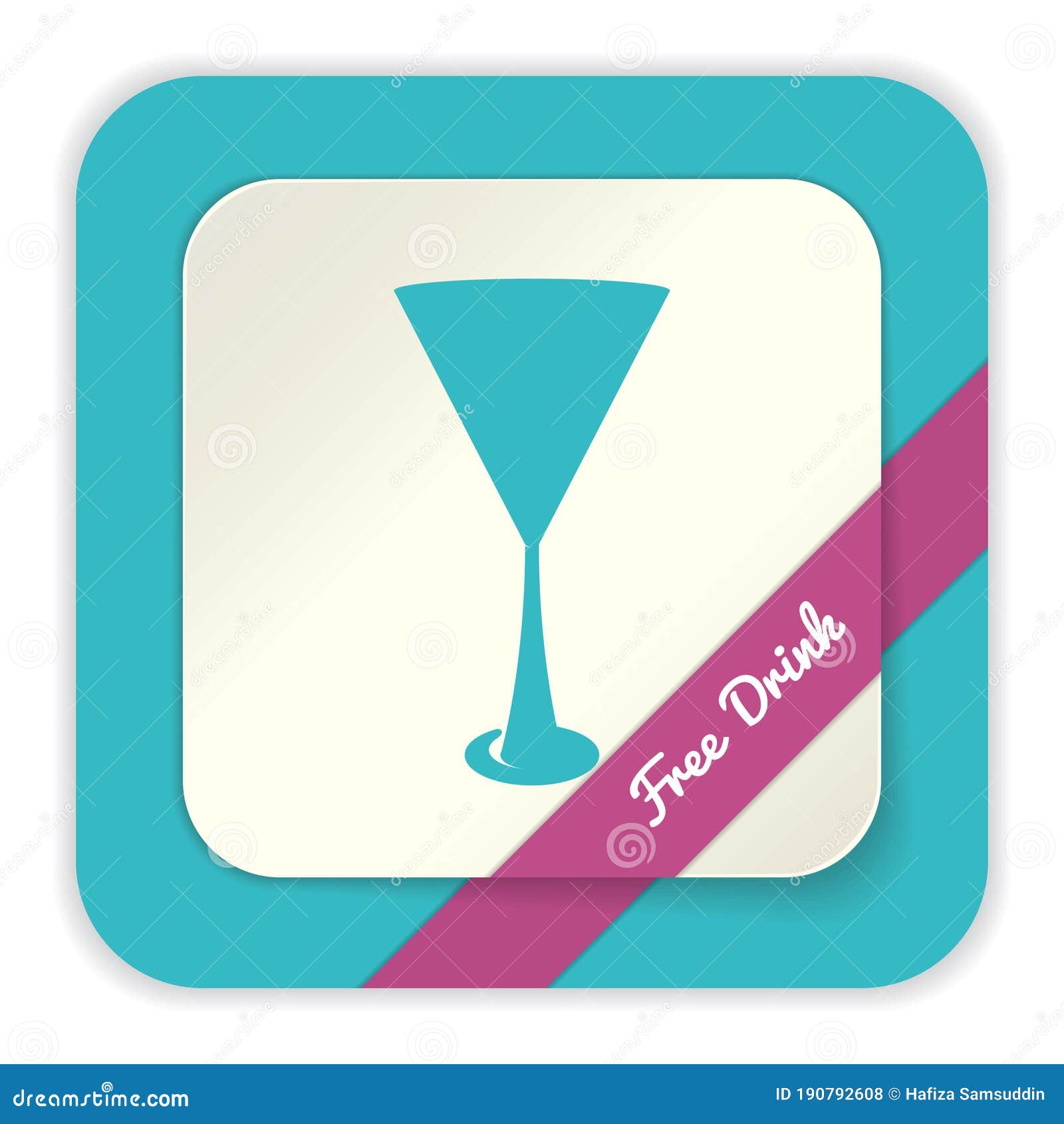 Free Drink Label. Vector Illustration Decorative Design Stock Vector ...
