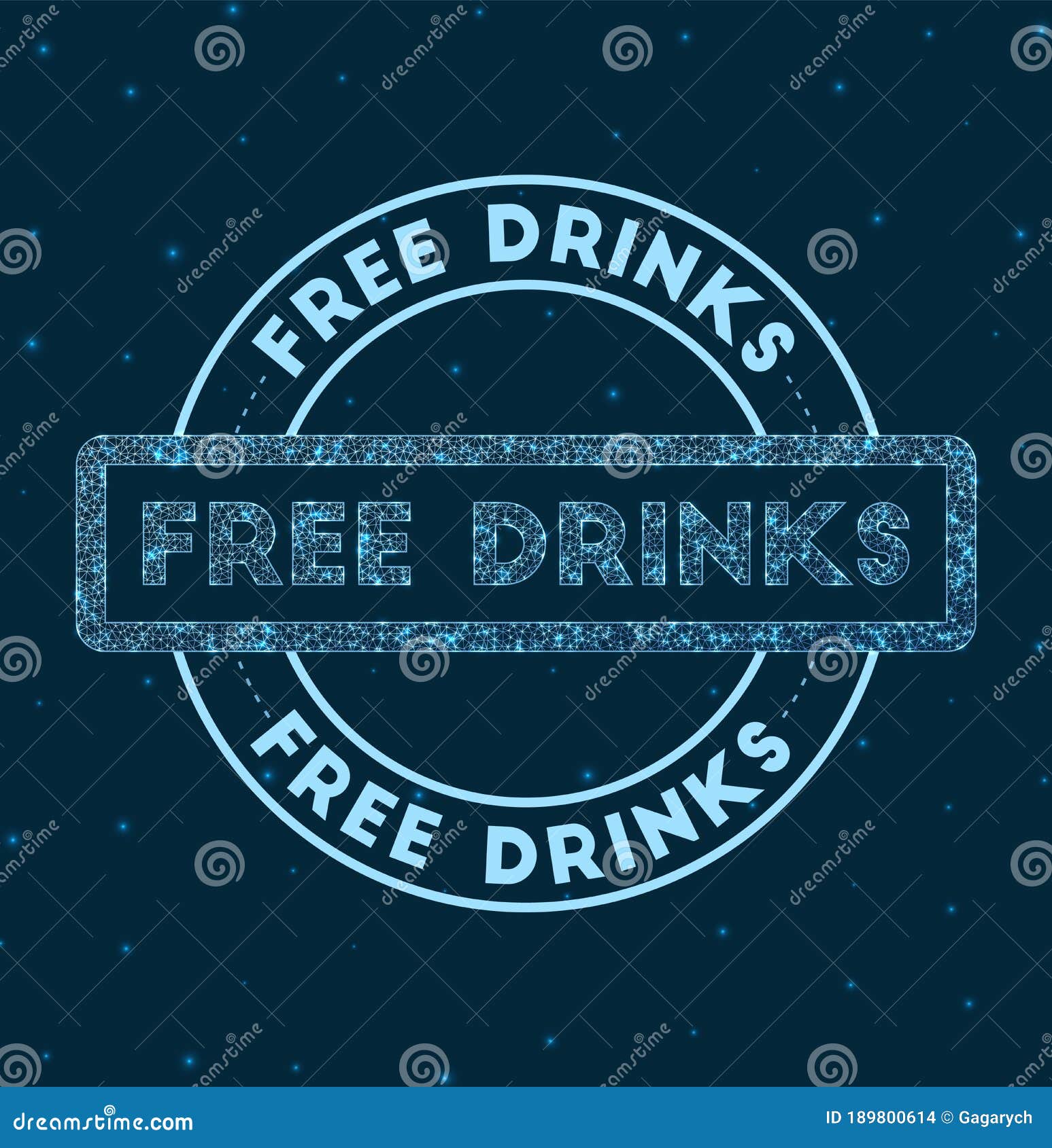 Free drinks. stock vector. Illustration of futuristic - 189800614
