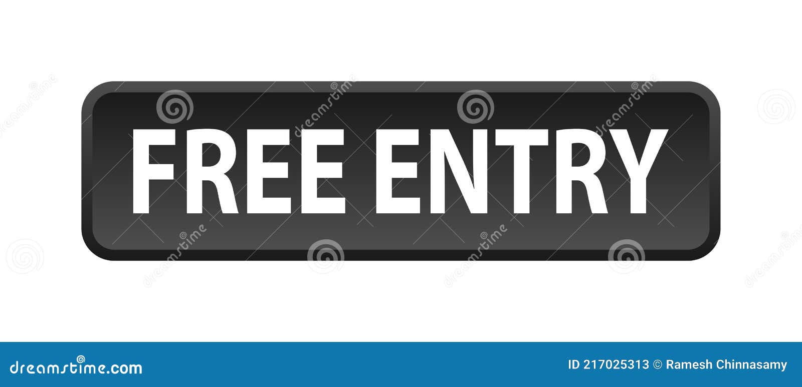 Free entry button stock vector. Illustration of admittance - 217025313