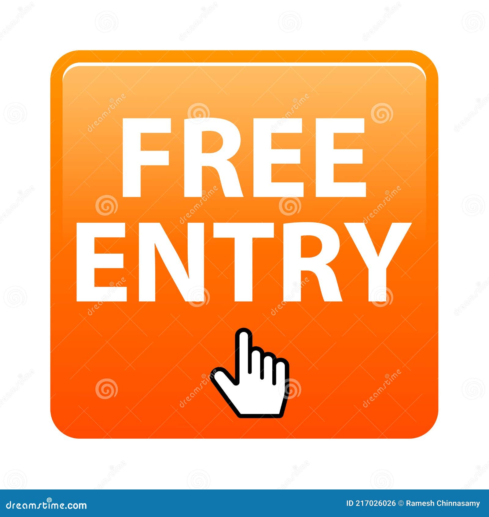 Free entry button stock vector. Illustration of entrance - 217026026