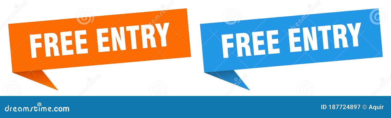 Free Entry Banner. Free Entry Speech Bubble Label Set Stock Vector ...