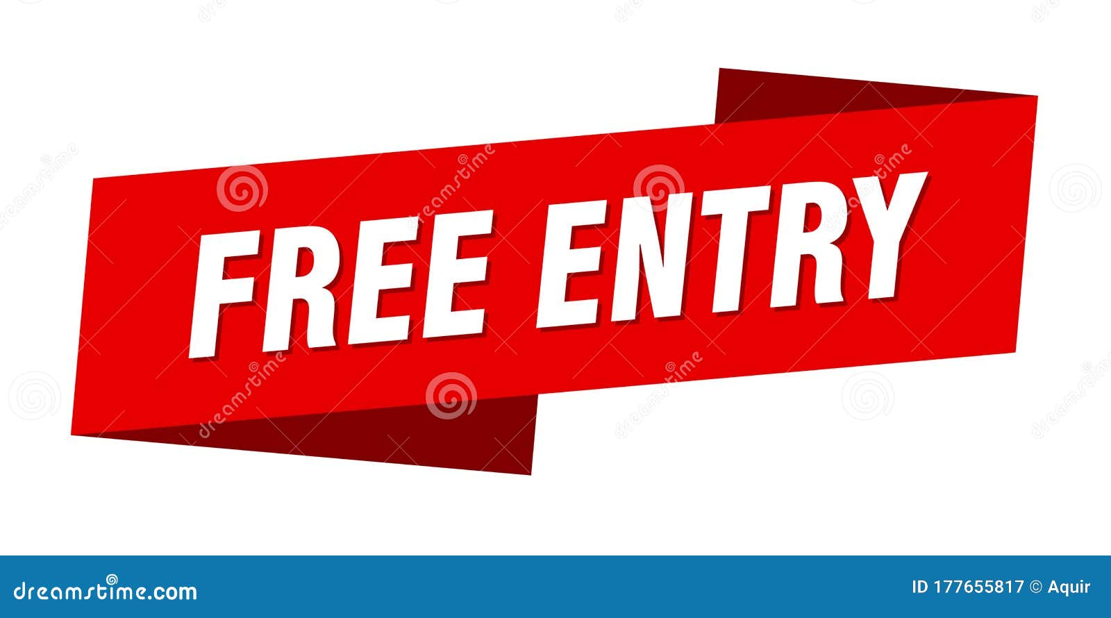Free Entry Banner Template. Free Entry Ribbon Label Stock Vector ...