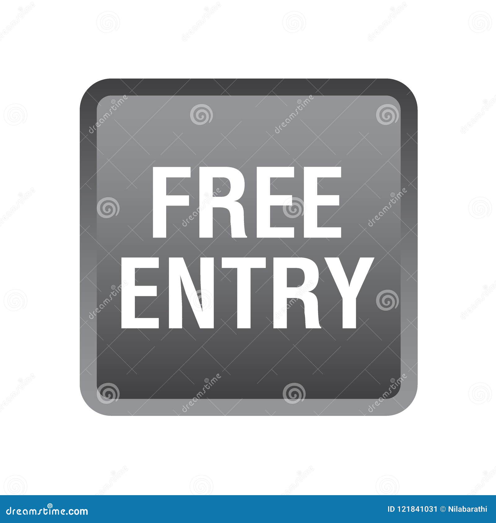 Free entry button stock illustration. Illustration of admission - 121841031