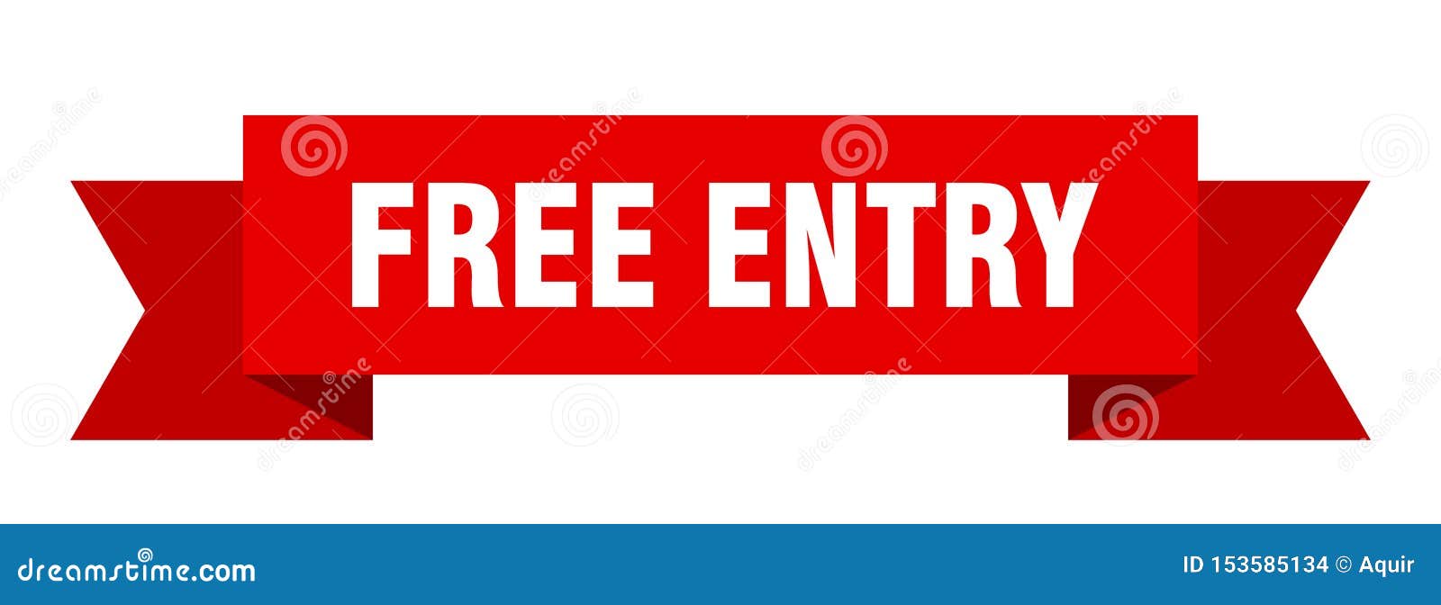 Free entry ribbon. stock vector. Illustration of seal - 153585134