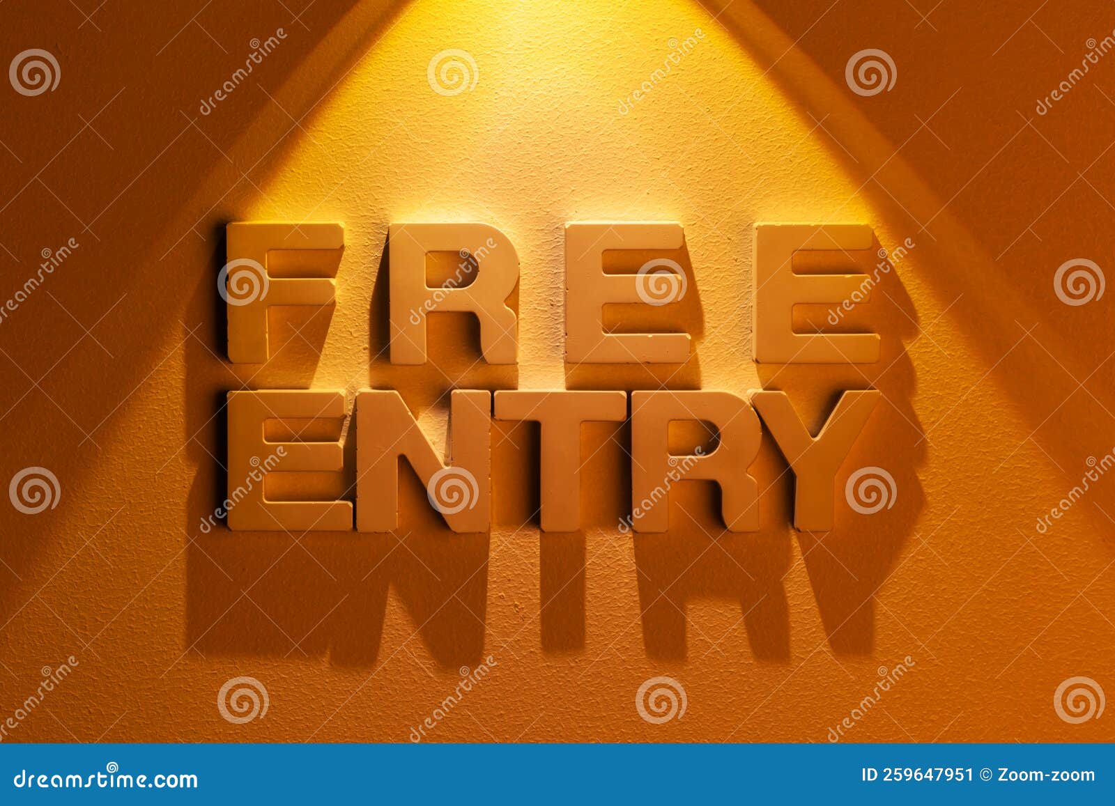 Free Entry sign stock image. Image of concert, event - 259647951
