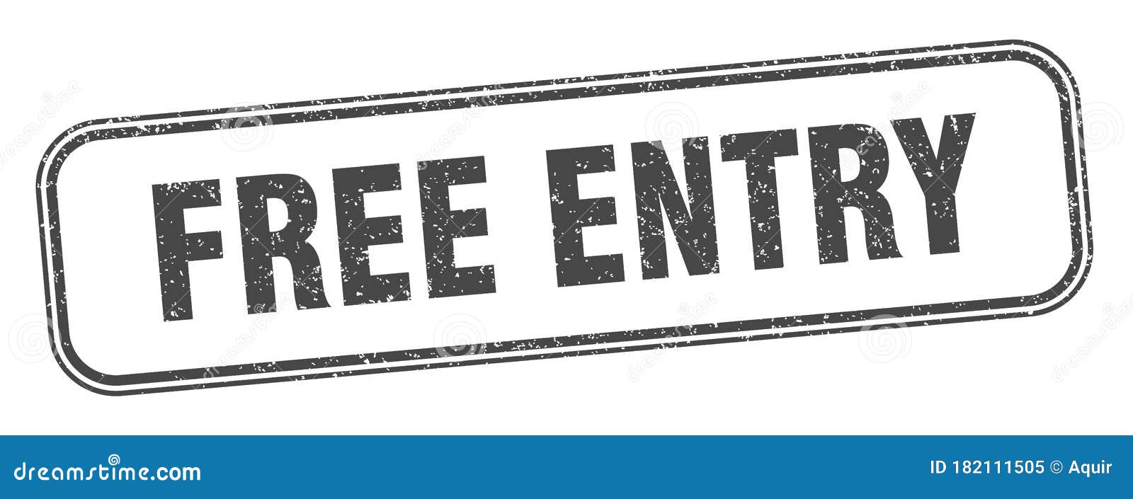 Free Entry Stamp. Free Entry Square Grunge Sign Stock Vector ...