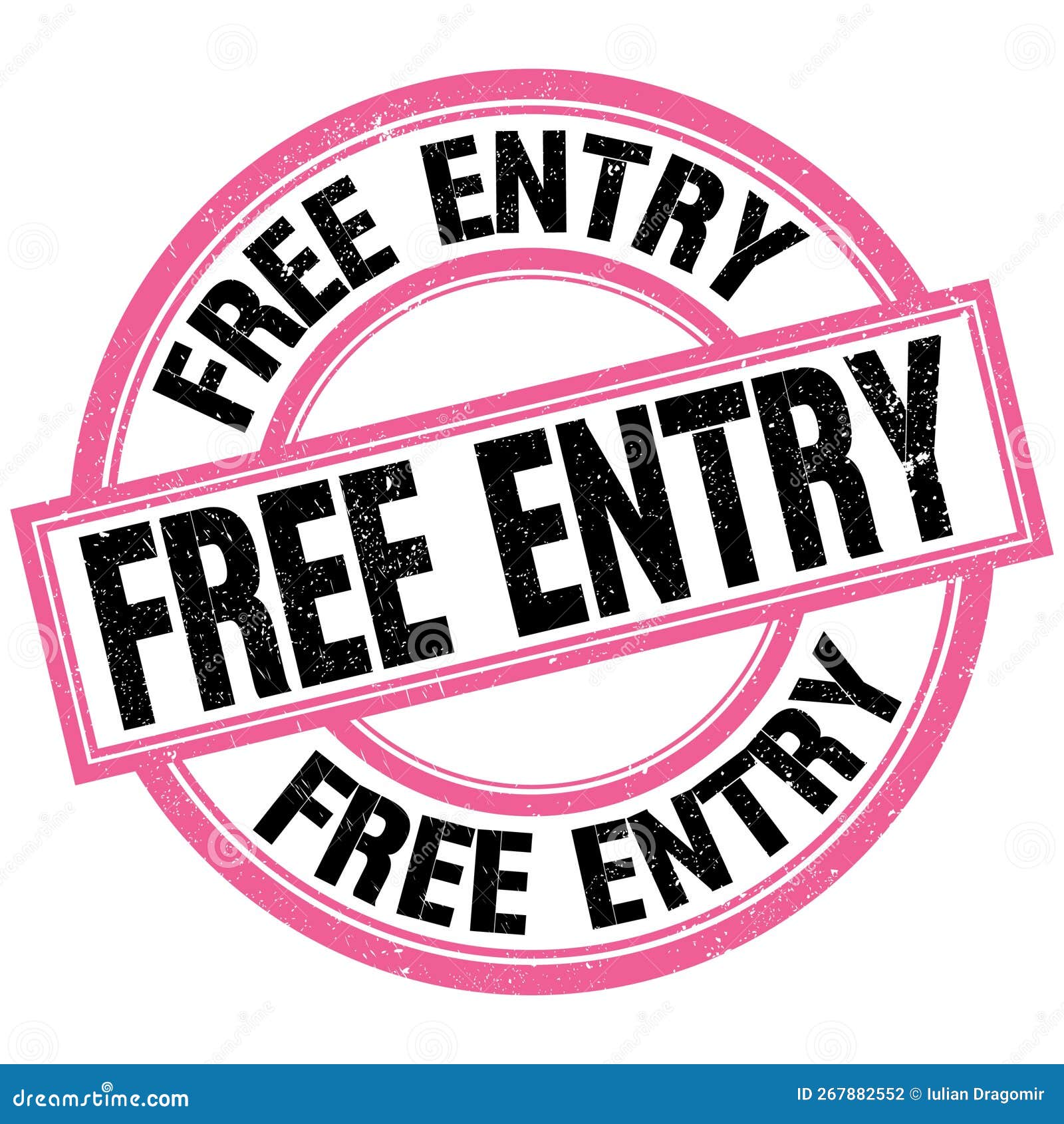 FREE ENTRY Text on Pink-black Round Stamp Sign Stock Illustration ... FREE ENTRY Text on Pink-black Round Stamp Sign Stock Illustration ...