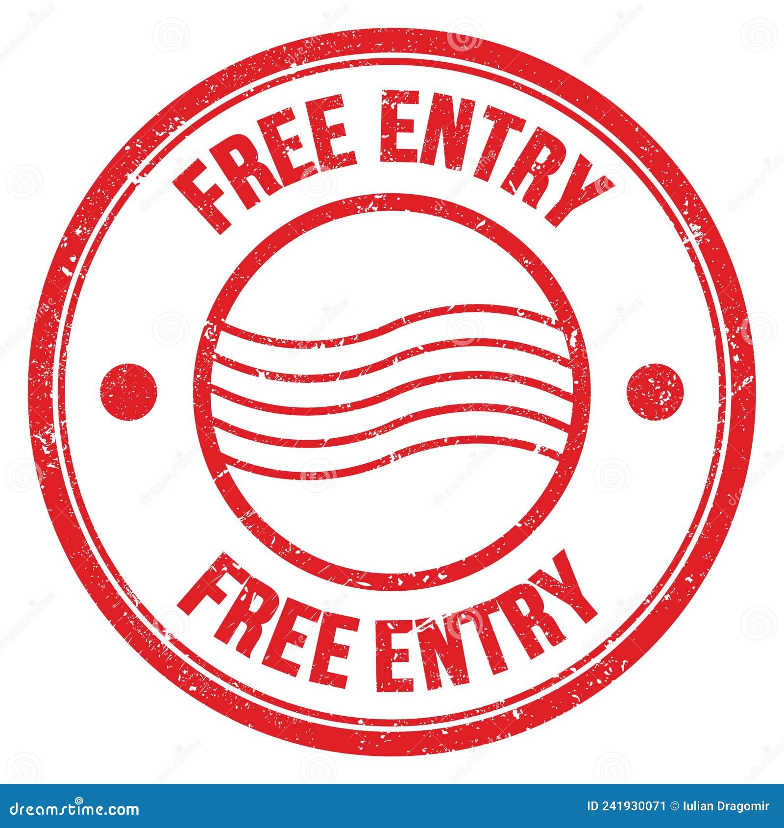FREE ENTRY Text Written on Red Round Postal Stamp Sign Stock ... FREE ENTRY Text Written on Red Round Postal Stamp Sign Stock ...