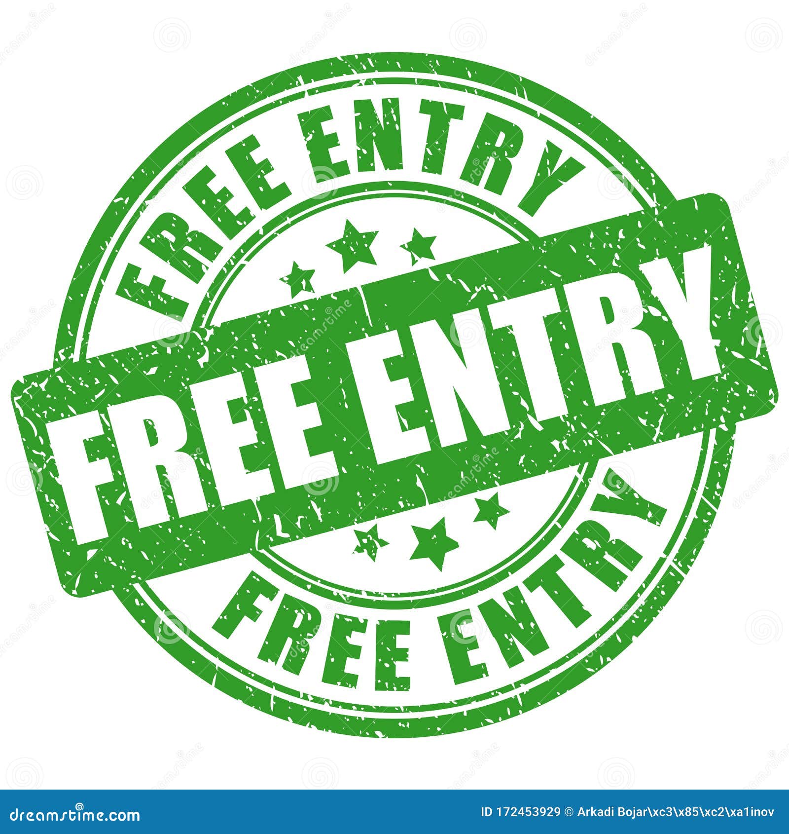Free entry vector stamp stock vector. Illustration of icons - 172453929