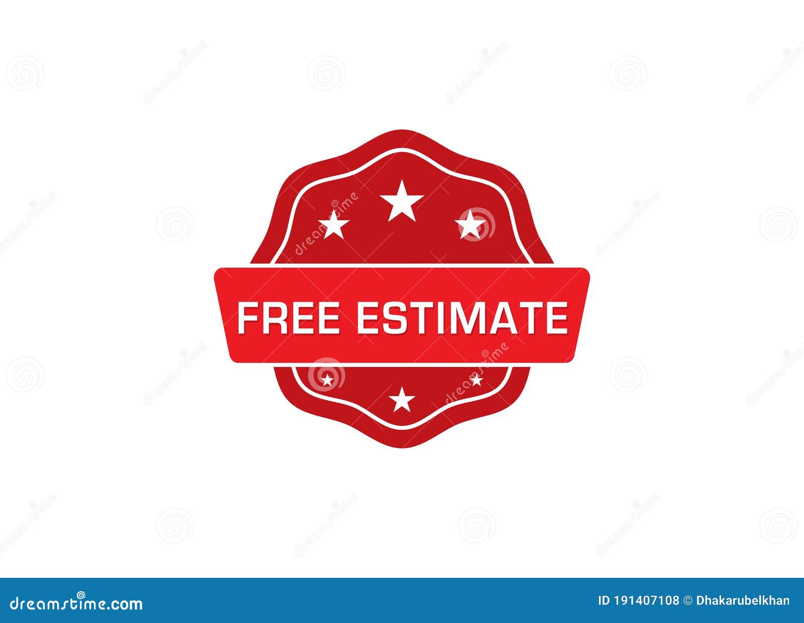Free Estimate Label Sticker, Free Estimate Badge Sign Stock Vector ...