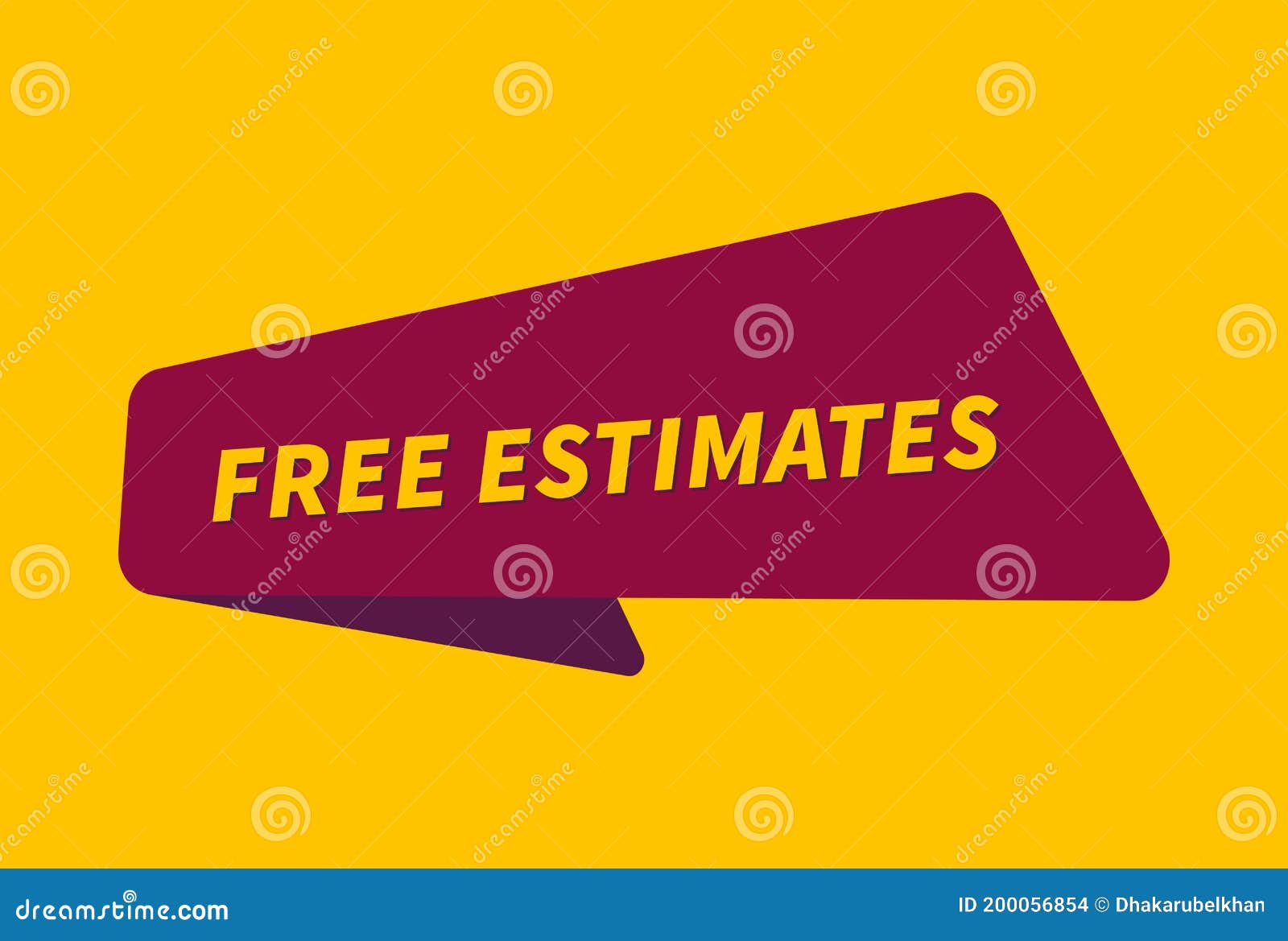 Free Estimates Banner Vector, Free Estimates Image Stock Vector ...
