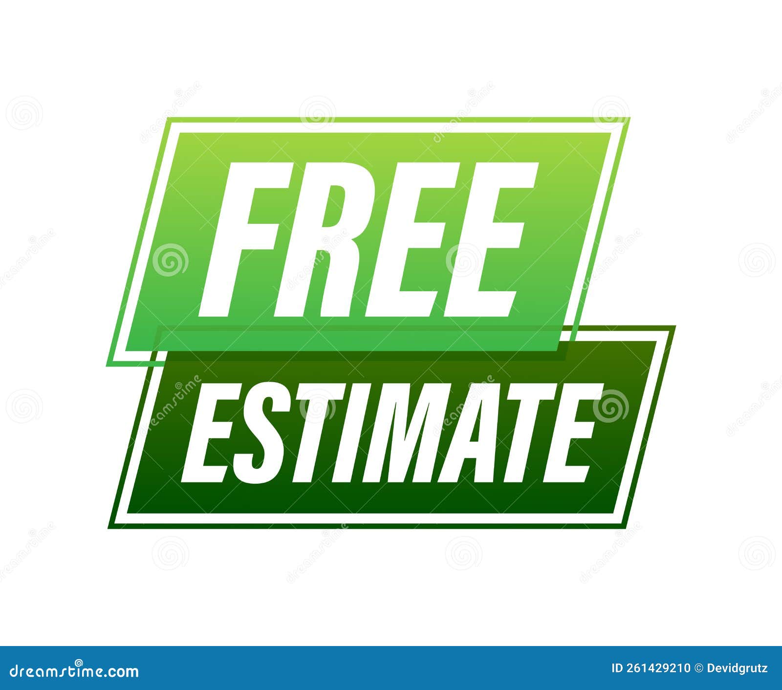 Free Estimates. Sign, Label. Vector Stock Illustration. | CartoonDealer ...