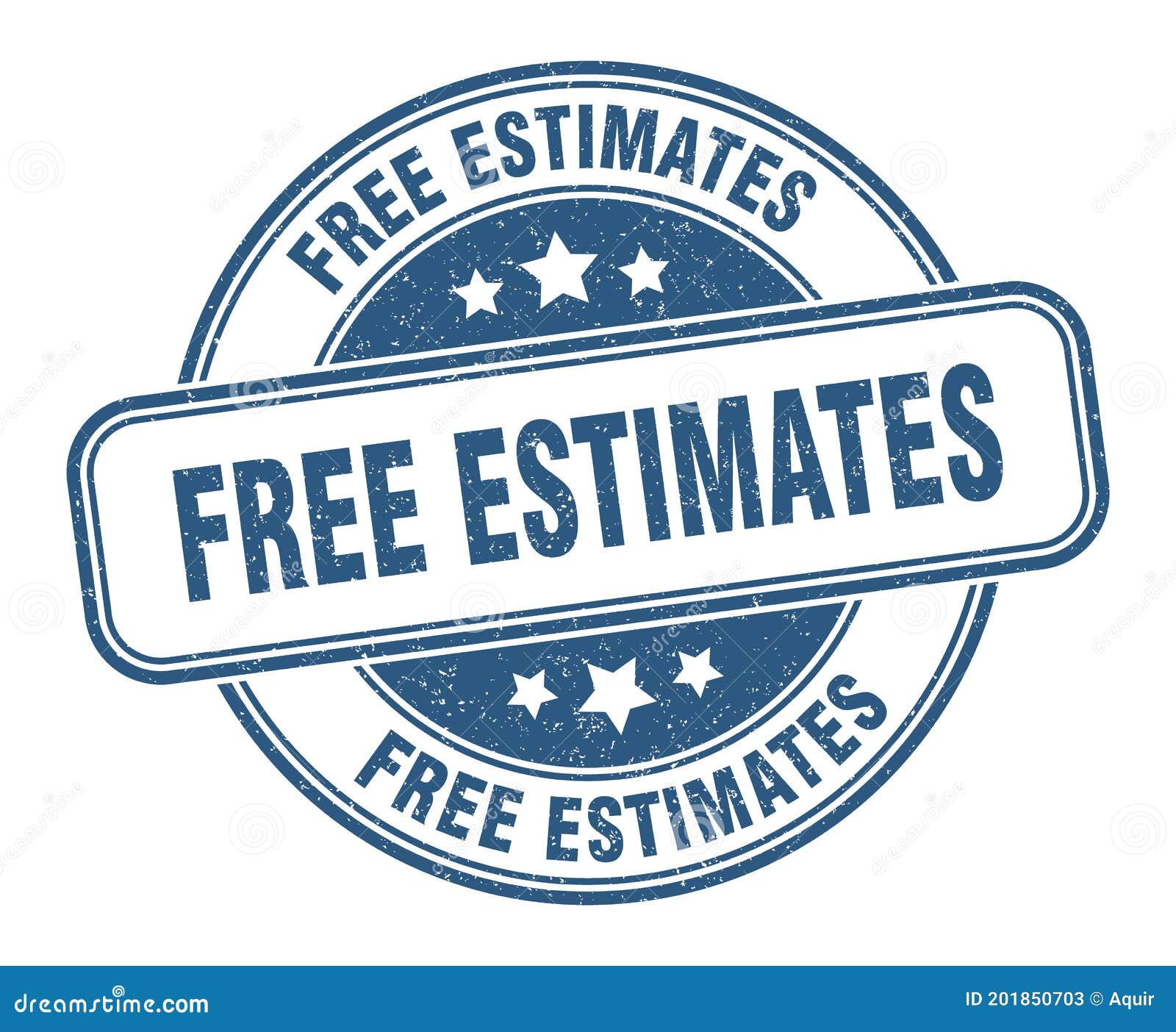 Free Estimates Stamp. Free Estimates Label. Round Grunge Sign Stock ...