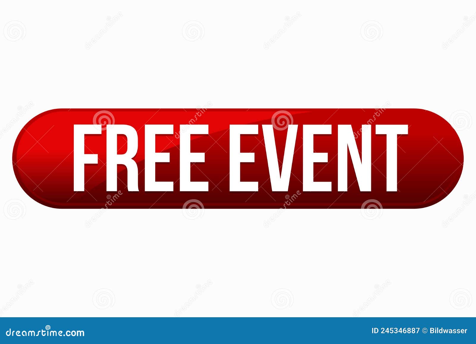 Free Event Button. Red Free Event Badge Stock Vector - Illustration of ...