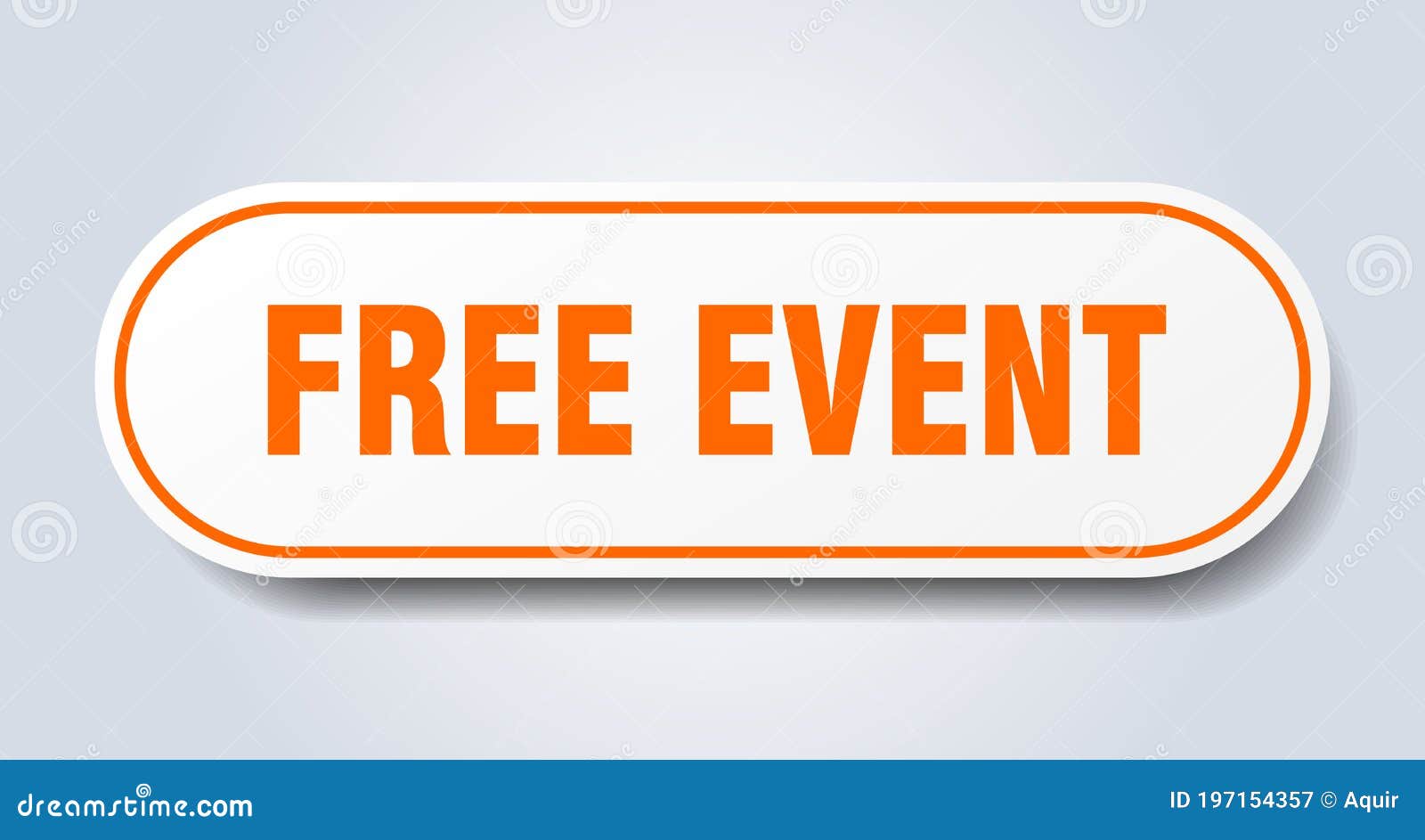 Free event sticker. stock vector. Illustration of background - 197154357