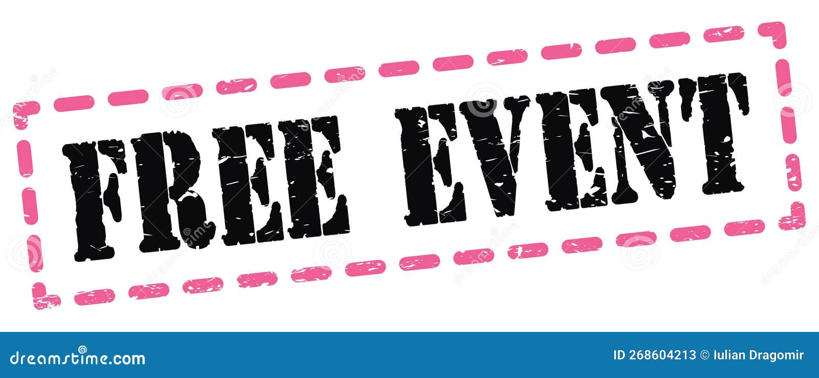 FREE EVENT Text Written on Pink-black Stamp Sign Stock Illustration ...