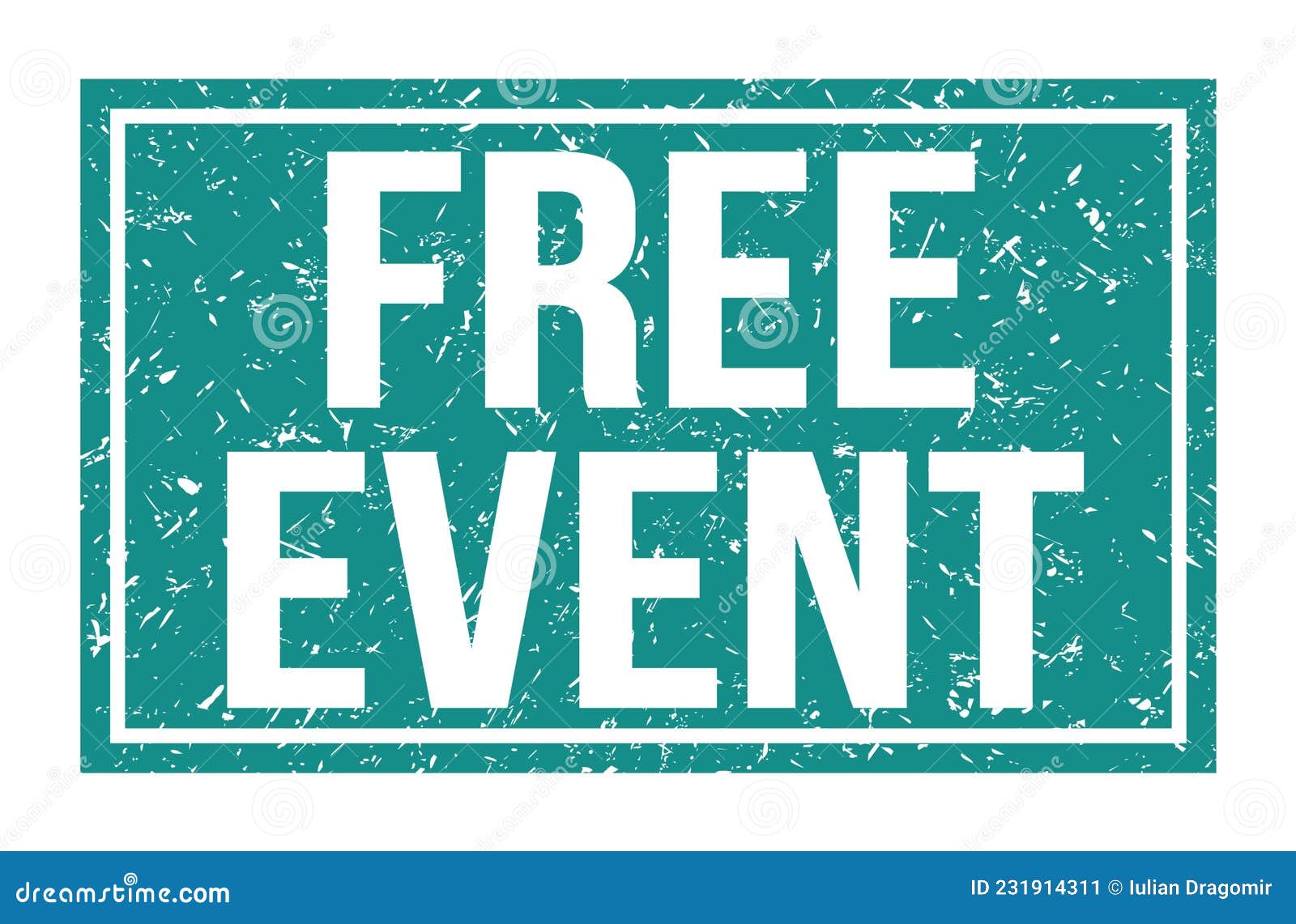 FREE EVENT, Words on Blue Rectangle Stamp Sign Stock Illustration ...