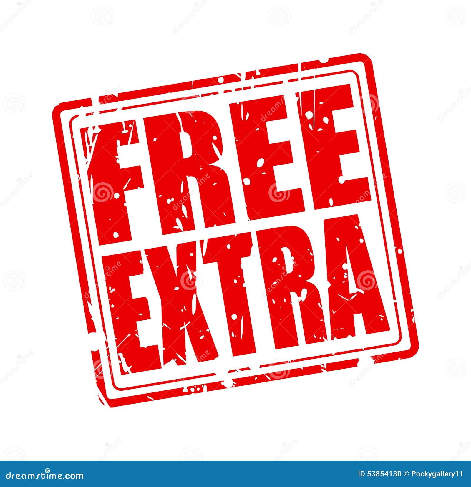 Free extra red stamp text stock vector. Illustration of grungy - 53854130