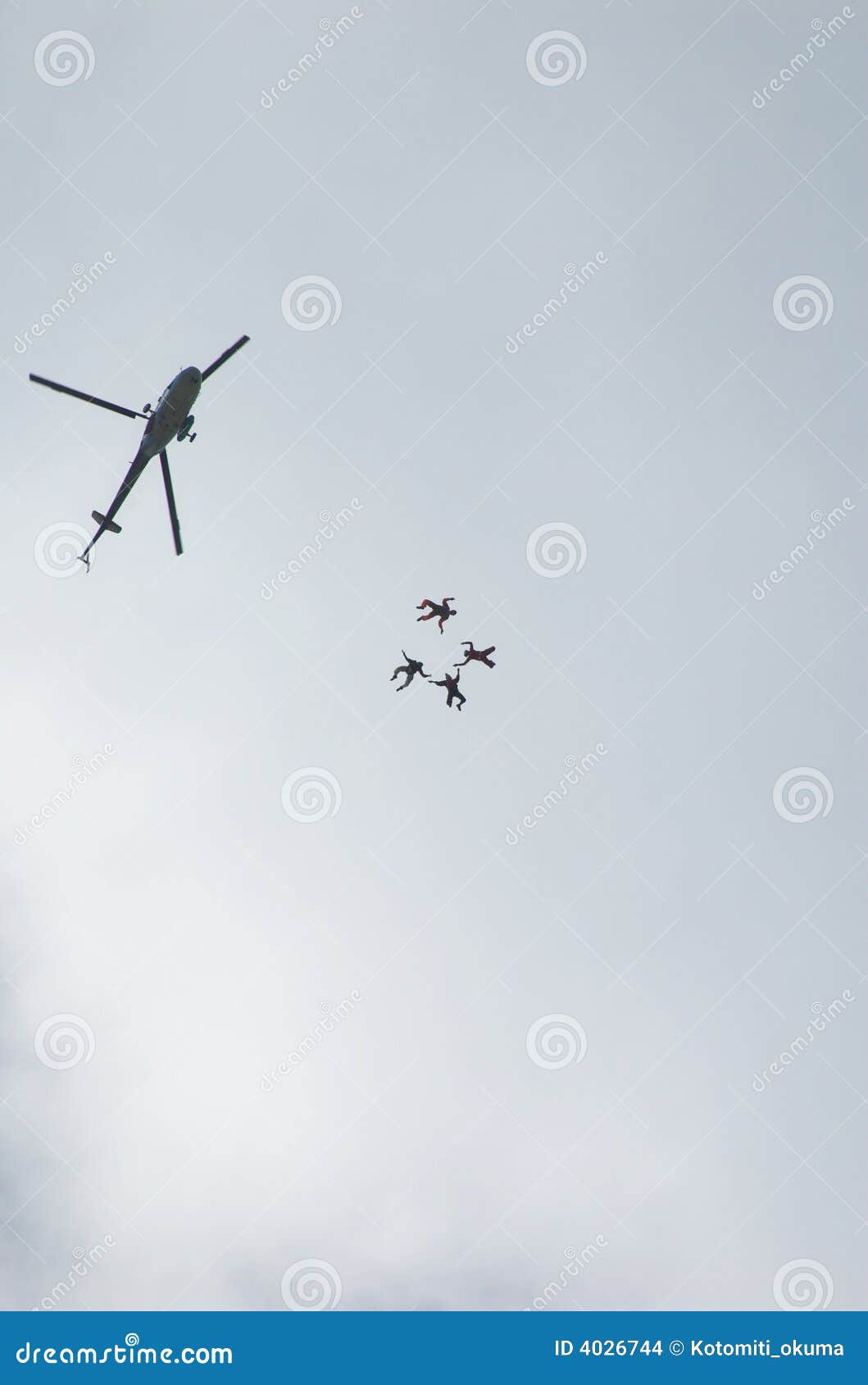 Free-fall jump stock photo. Image of helicopter, extreme - 4026744