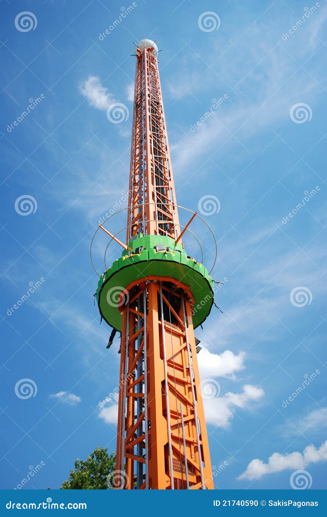 Free fall tower stock photo. Image of seats, amusement - 21740590