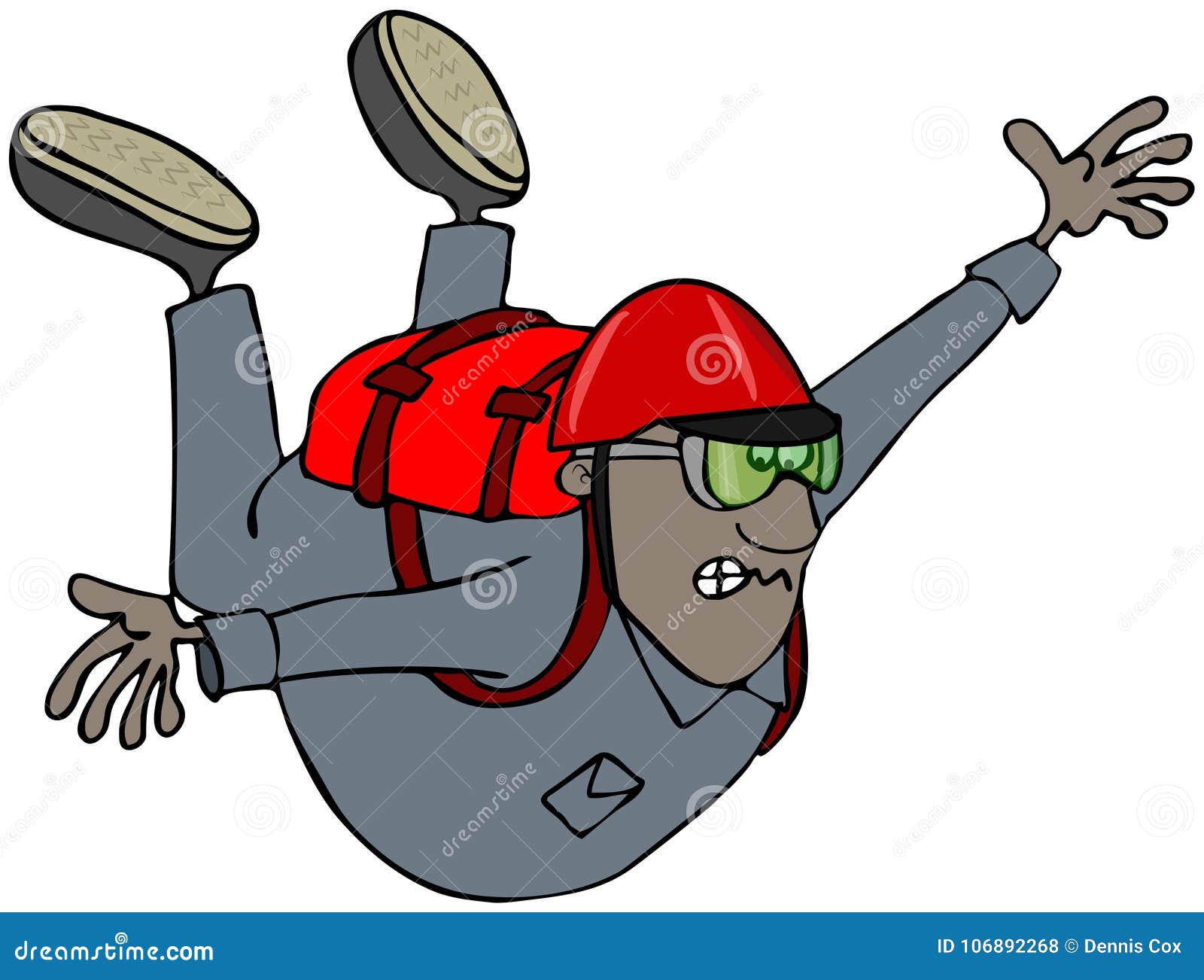 Free falling skydiver stock illustration. Illustration of freefall ...