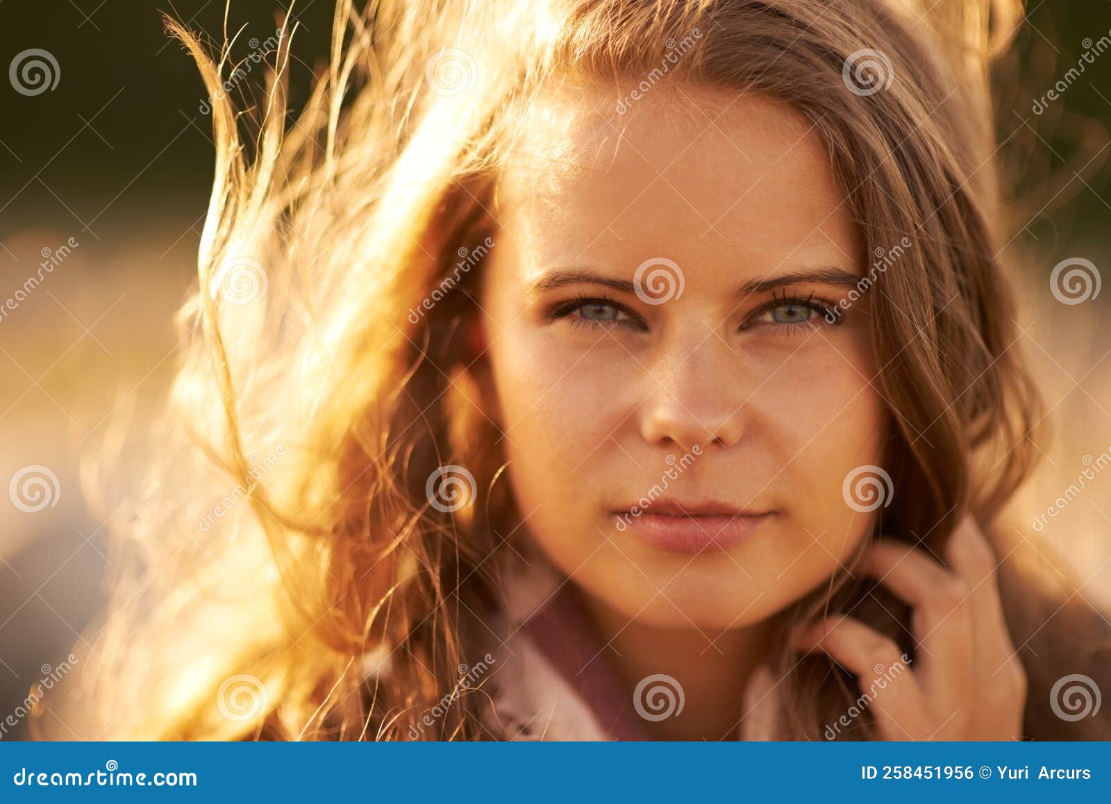 Free and Feeling it. an Attractive Young Woman Outside. Stock Photo ...
