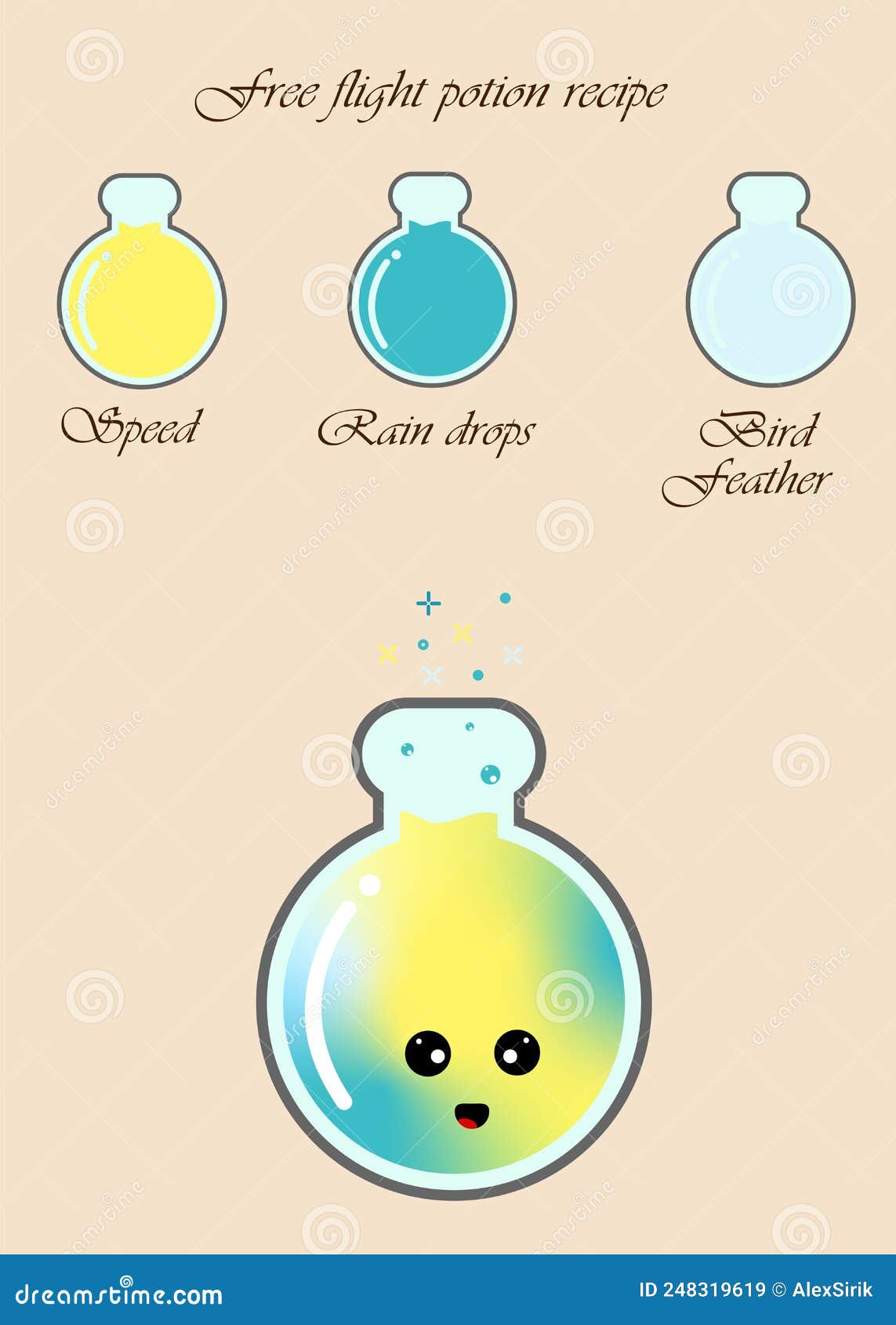 Free Flight Potion Witchcraft Book Page Stock Vector - Illustration of ...