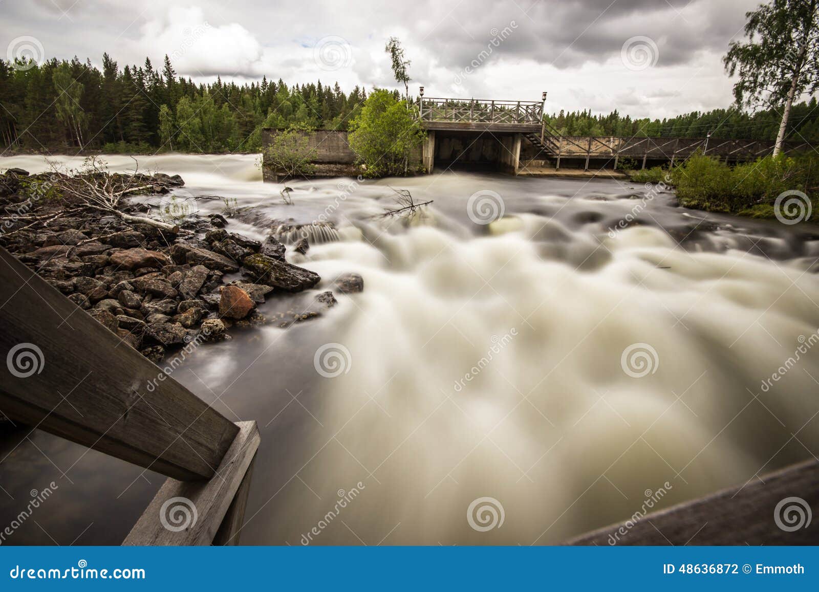 Free Flowing River in Sweden Stock Photo - Image of gotland, clouds ...