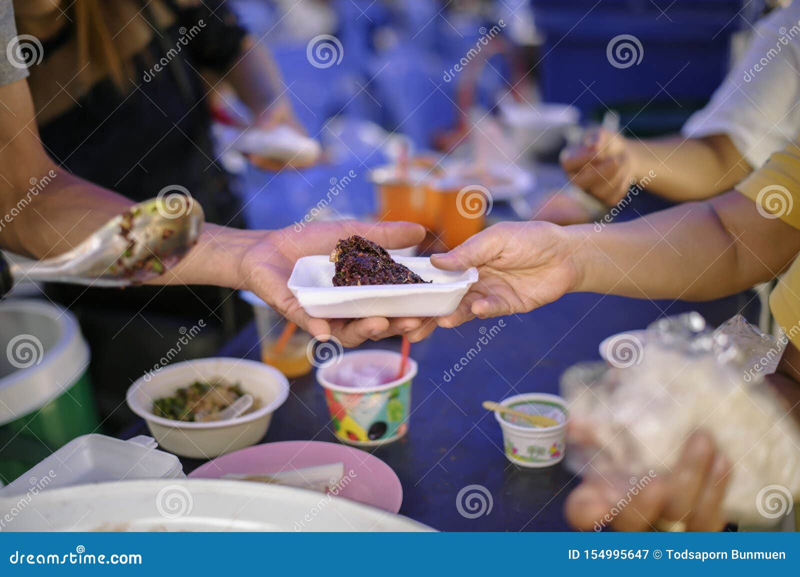 Free Food for the Poor and Food Distribution : Concept Sharing Food ...