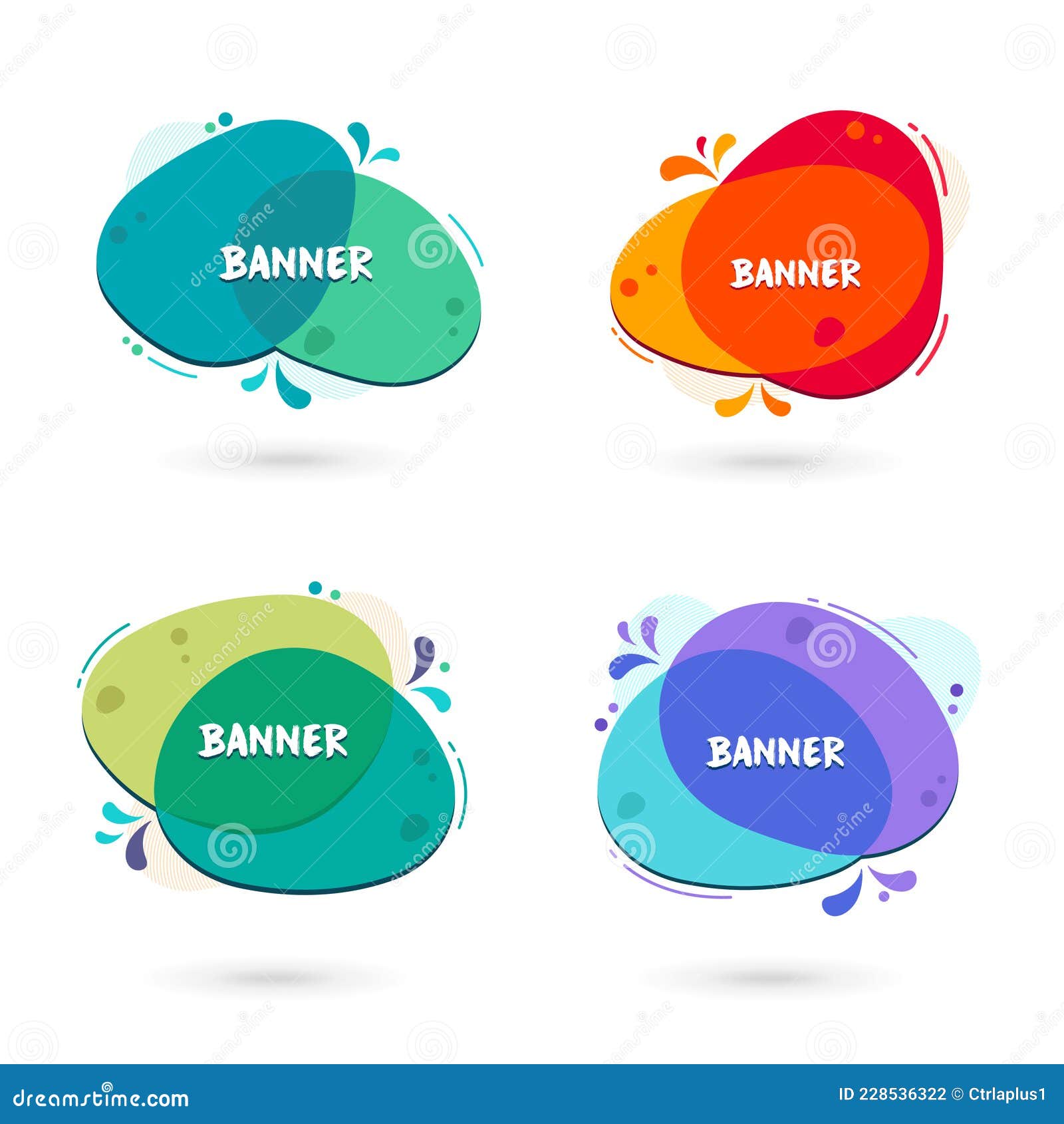 Modern Free Form Abstract Vector Banners Stock Vector - Illustration of ...