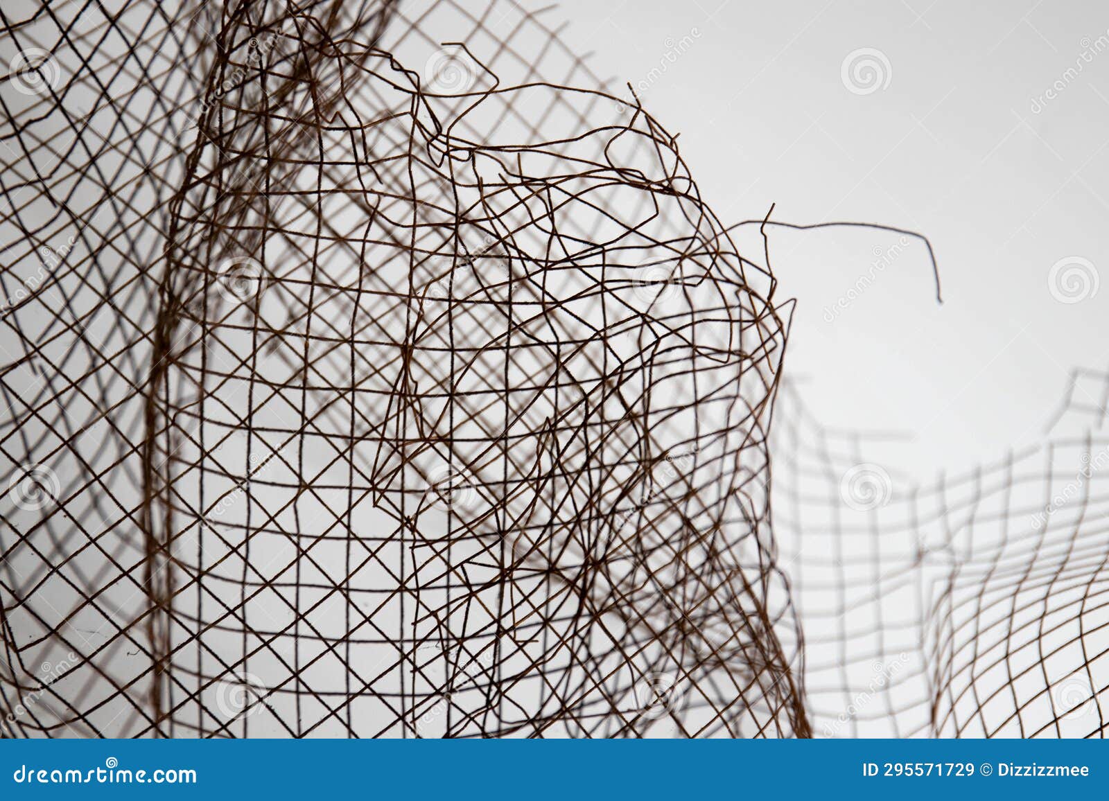 Free Form Curve of Black Rustic Wire Mesh Stock Image - Image of wire ...