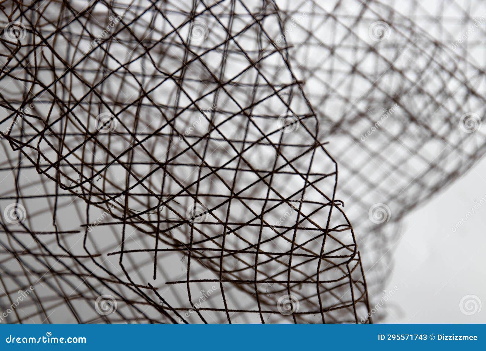 Free Form Curve of Black Rustic Wire Mesh Stock Image - Image of form ...