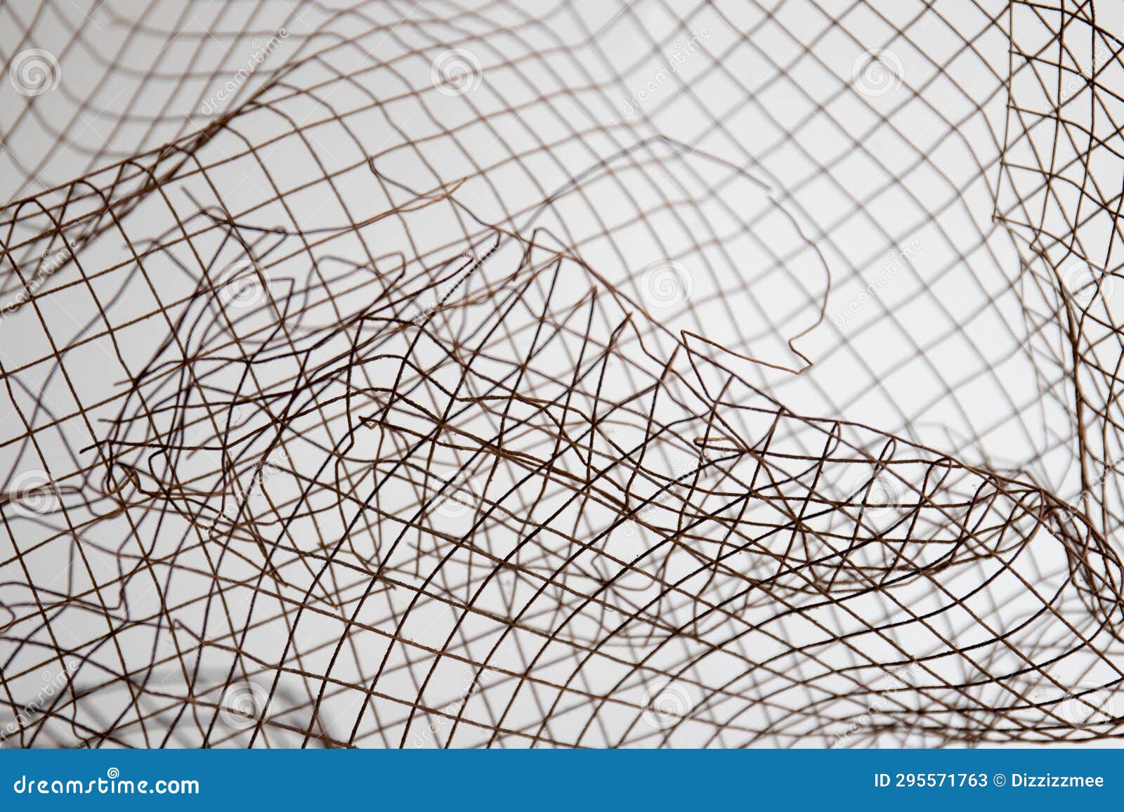 Free Form Curve of Black Rustic Wire Mesh Stock Image - Image of form ...
