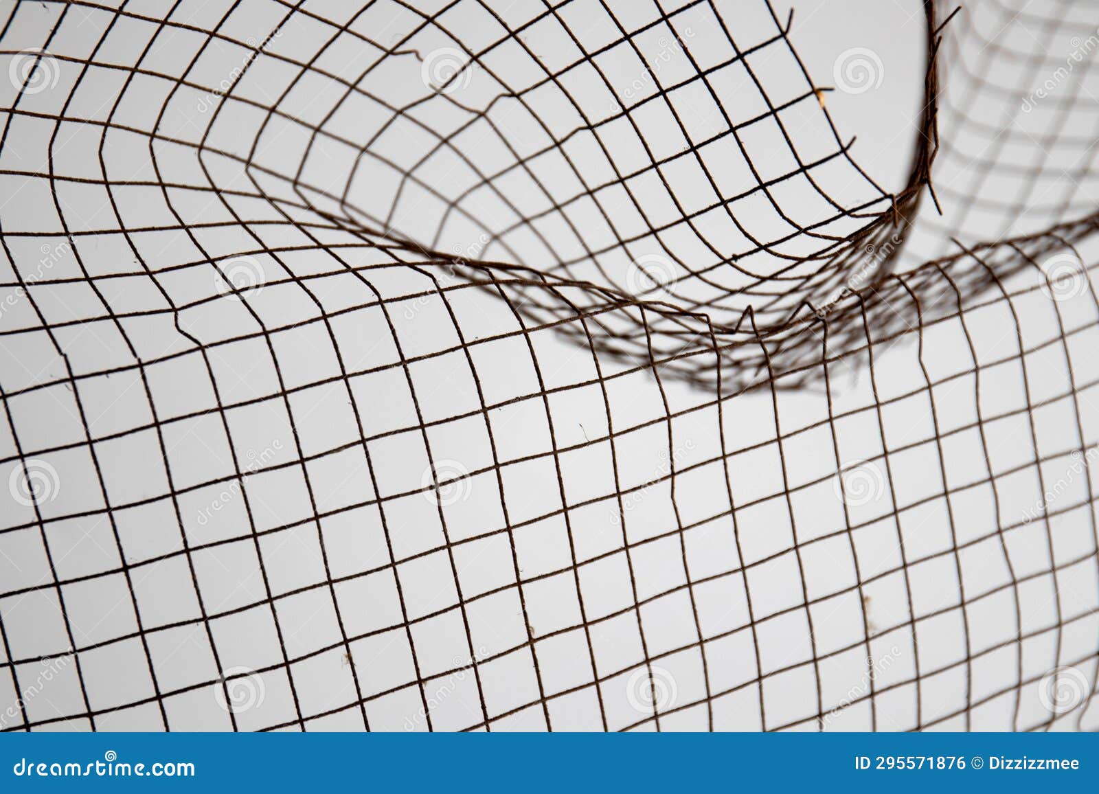 Free Form Curve of Black Rustic Wire Mesh Stock Photo - Image of curve ...
