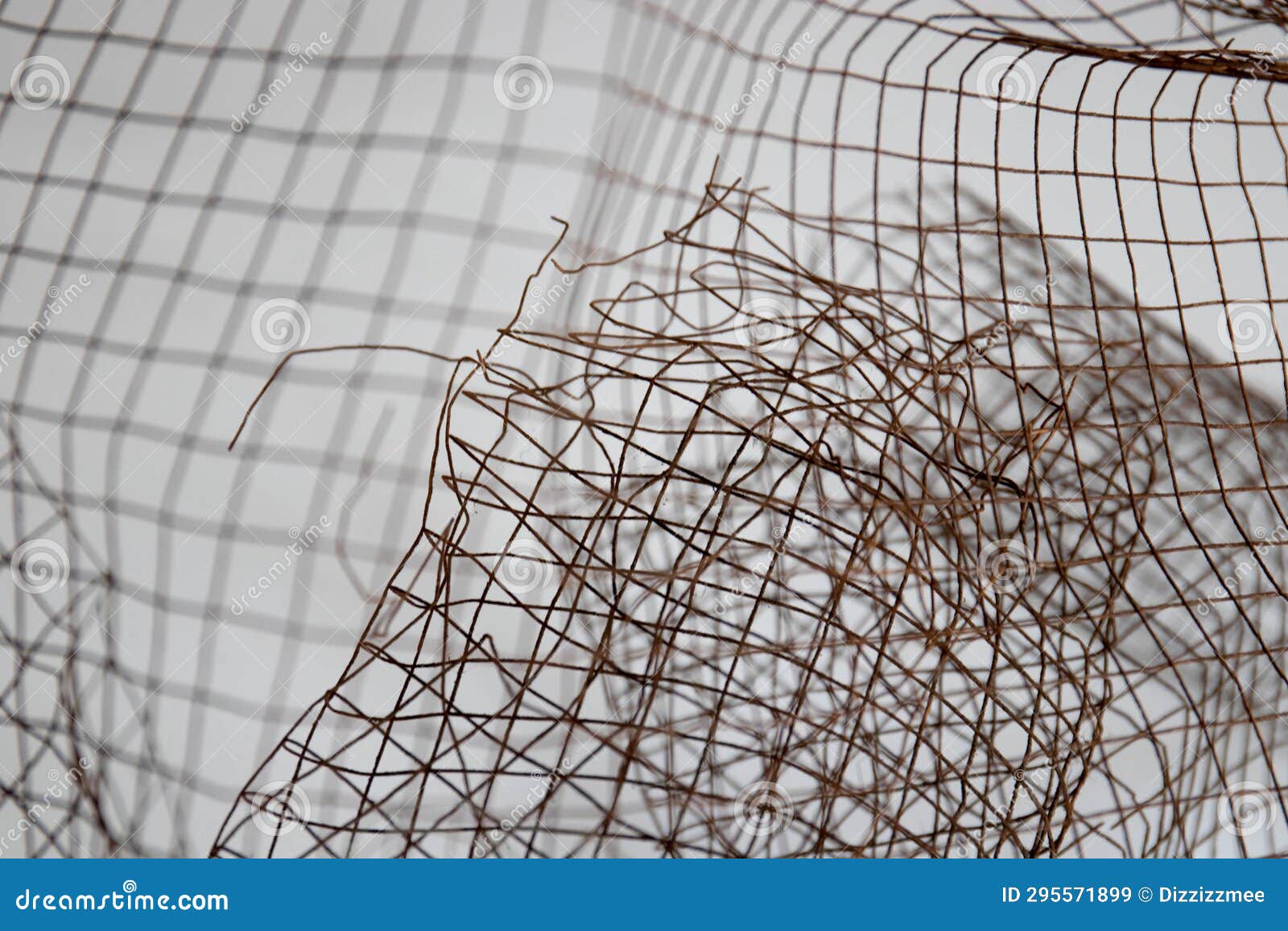 Free Form Curve of Black Rustic Wire Mesh Stock Image - Image of rustic ...