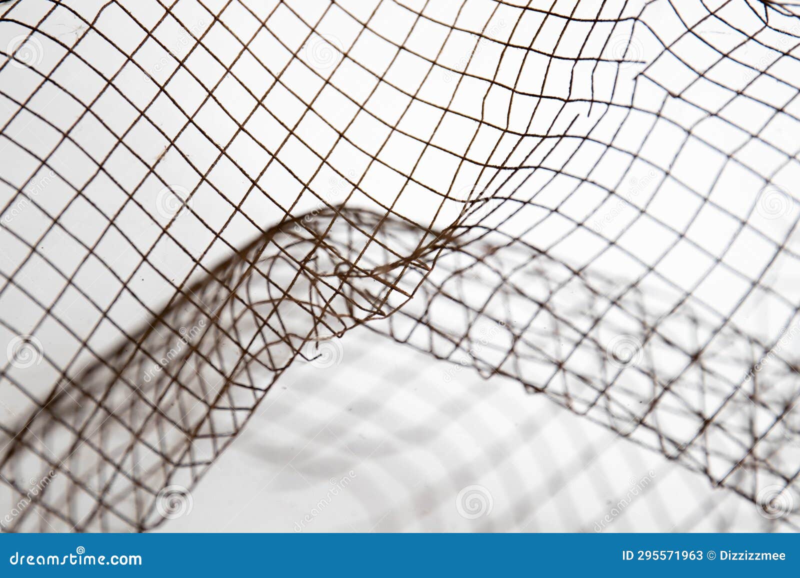 Free Form Curve of Black Rustic Wire Mesh Stock Image - Image of ...