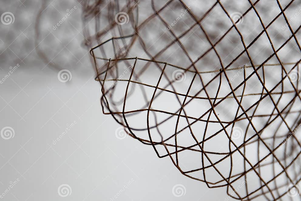 Free Form Curve of Black Rustic Wire Mesh Stock Photo - Image of mesh ...