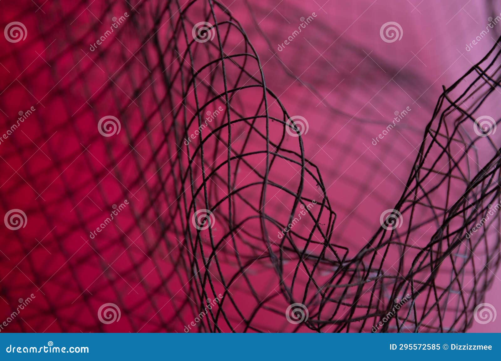 Free Form Curve of Black Rustic Wire Mesh Stock Image - Image of black ...